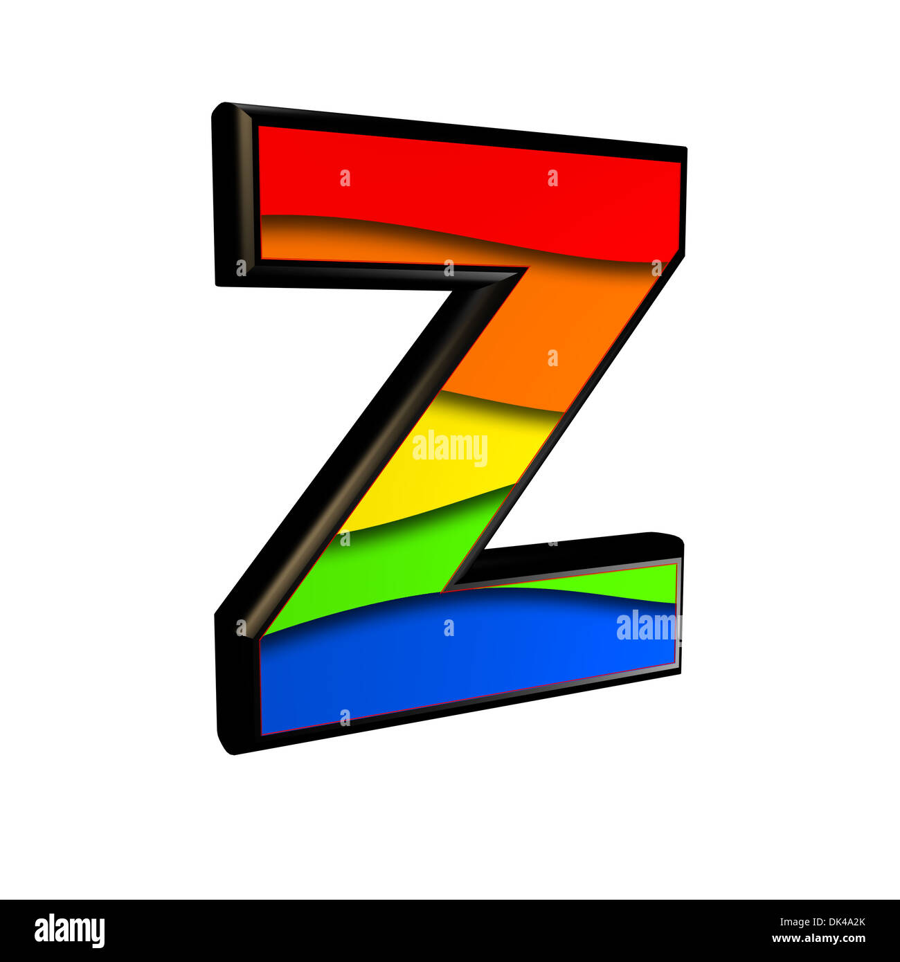 letter with rainbow texture - Z Stock Photo - Alamy