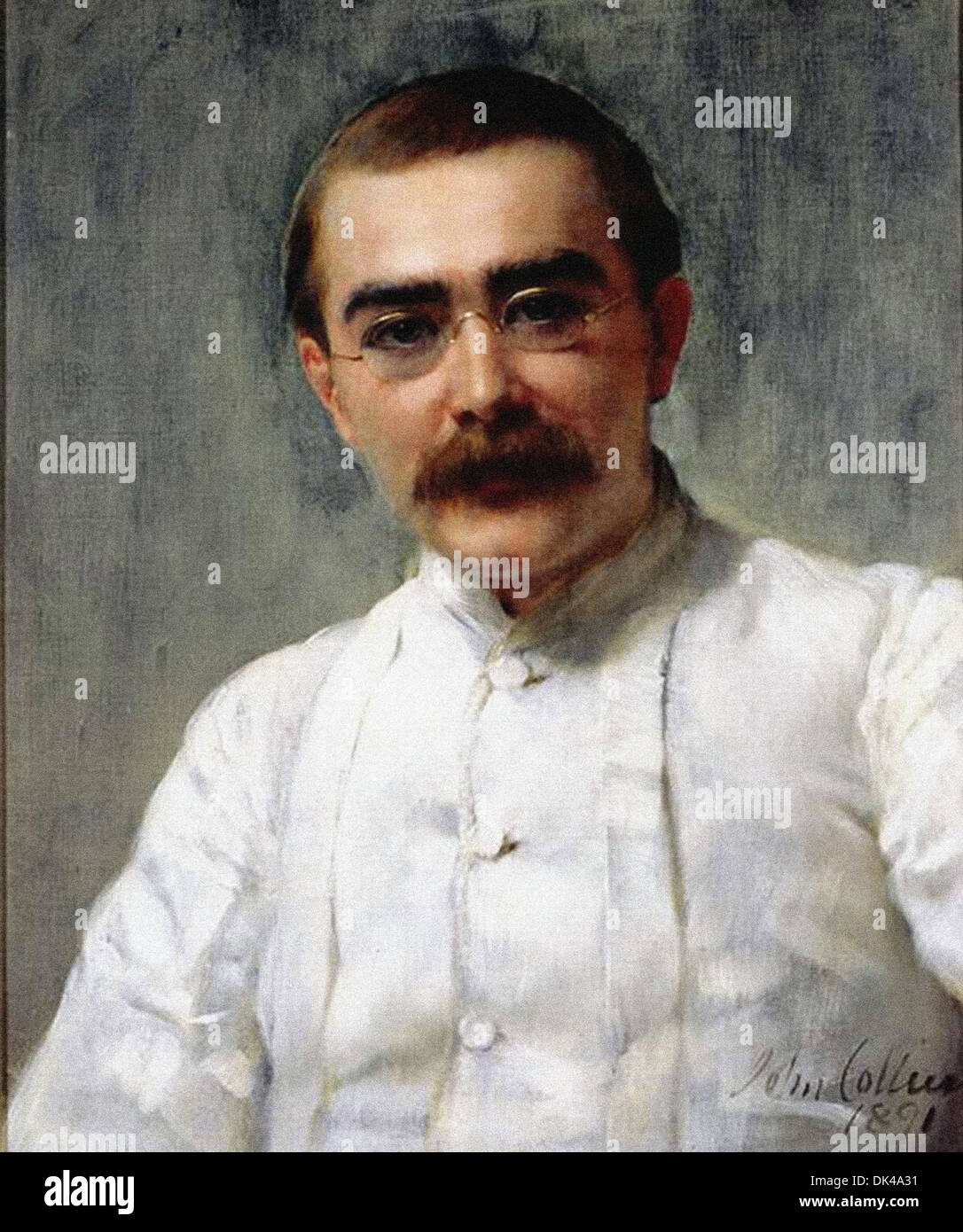 John Collier - Portrait of Rudyard Kipling - 1891 Stock Photo - Alamy