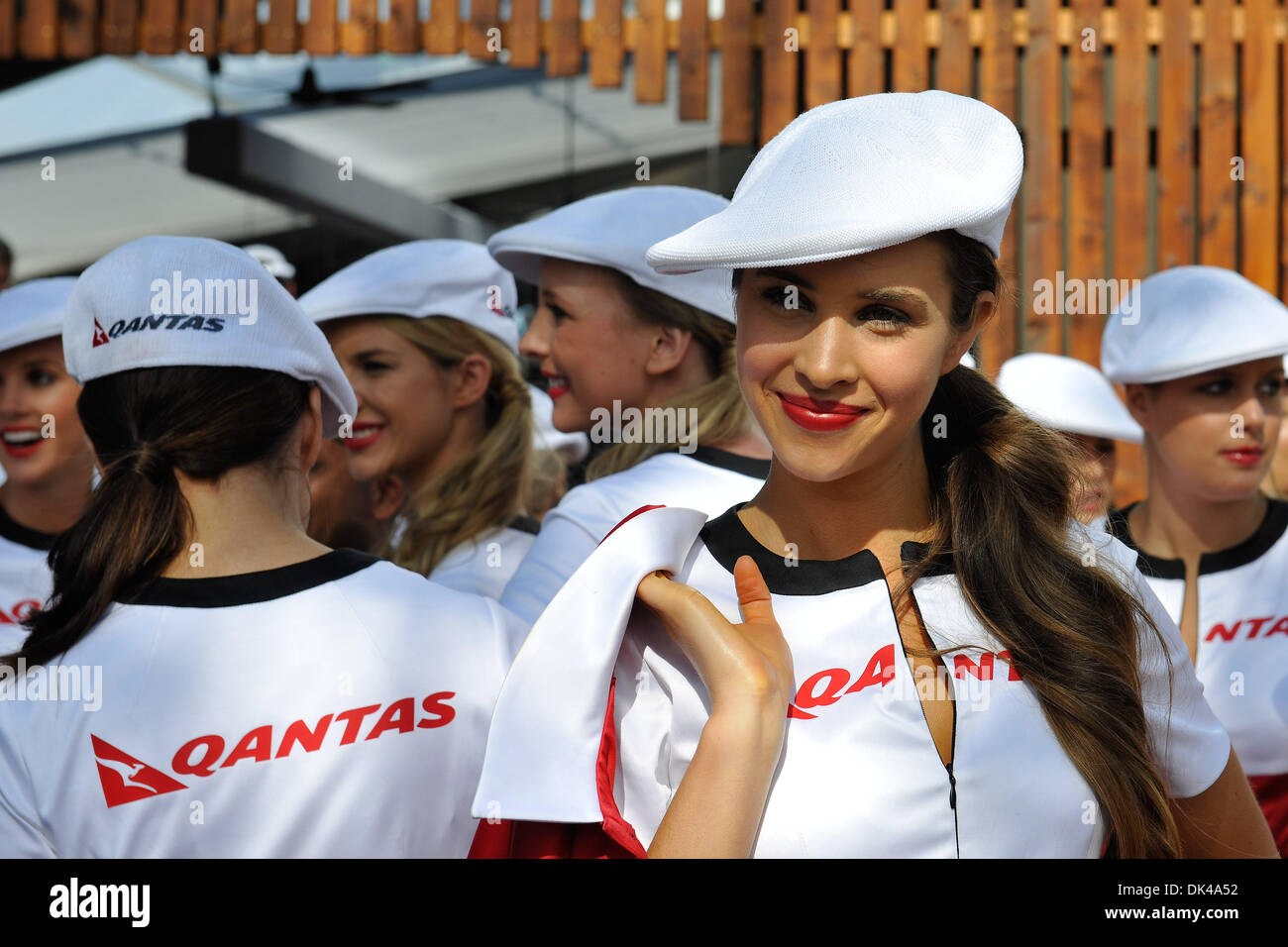 Grid girls australian grand prix albert park hi-res stock photography ...