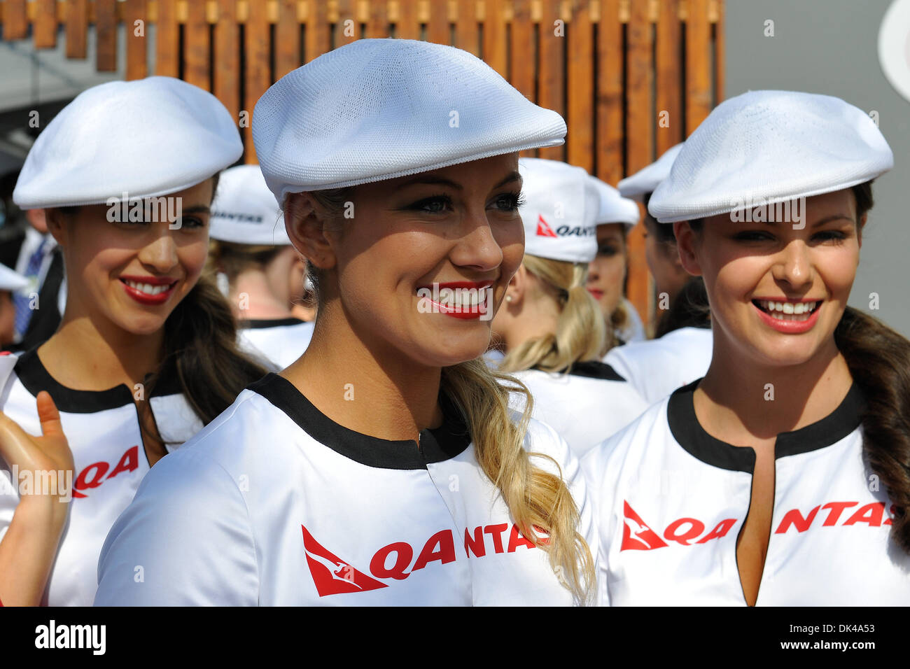 Grid girls australian grand prix albert park hi-res stock photography ...
