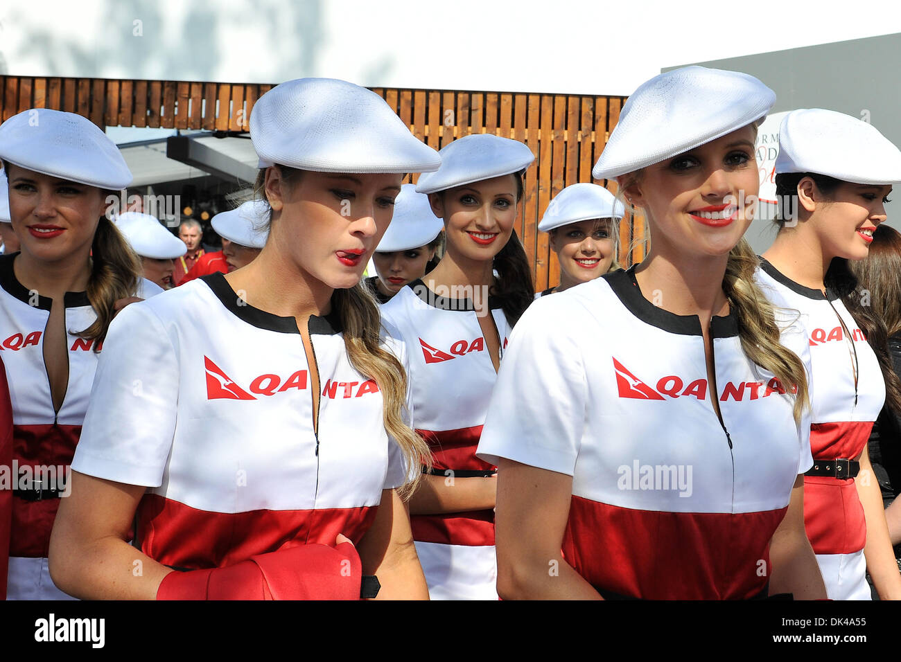 Grid girls australian grand prix albert park hi-res stock photography ...
