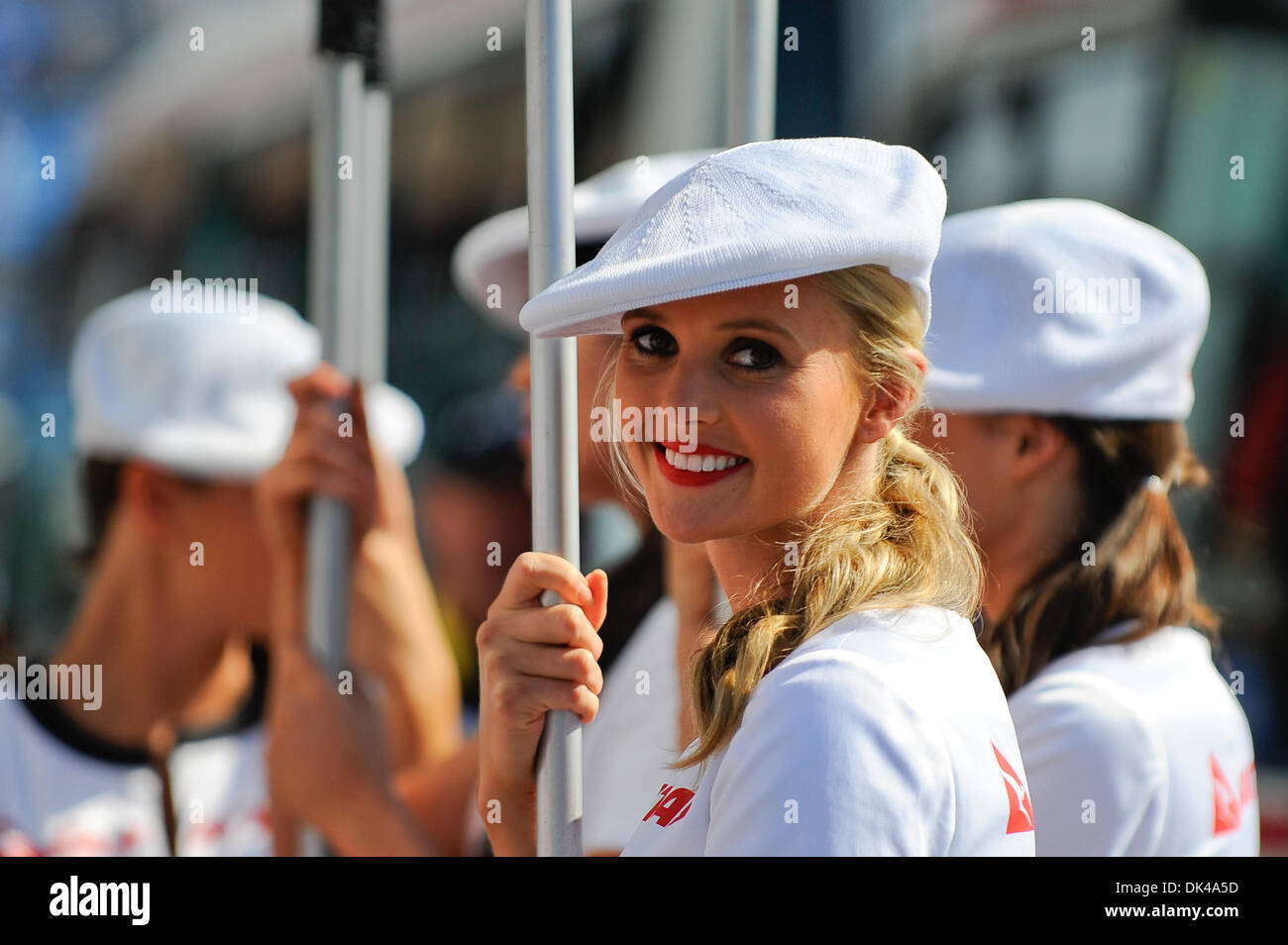 Grid girls australian grand prix albert park hi-res stock photography ...