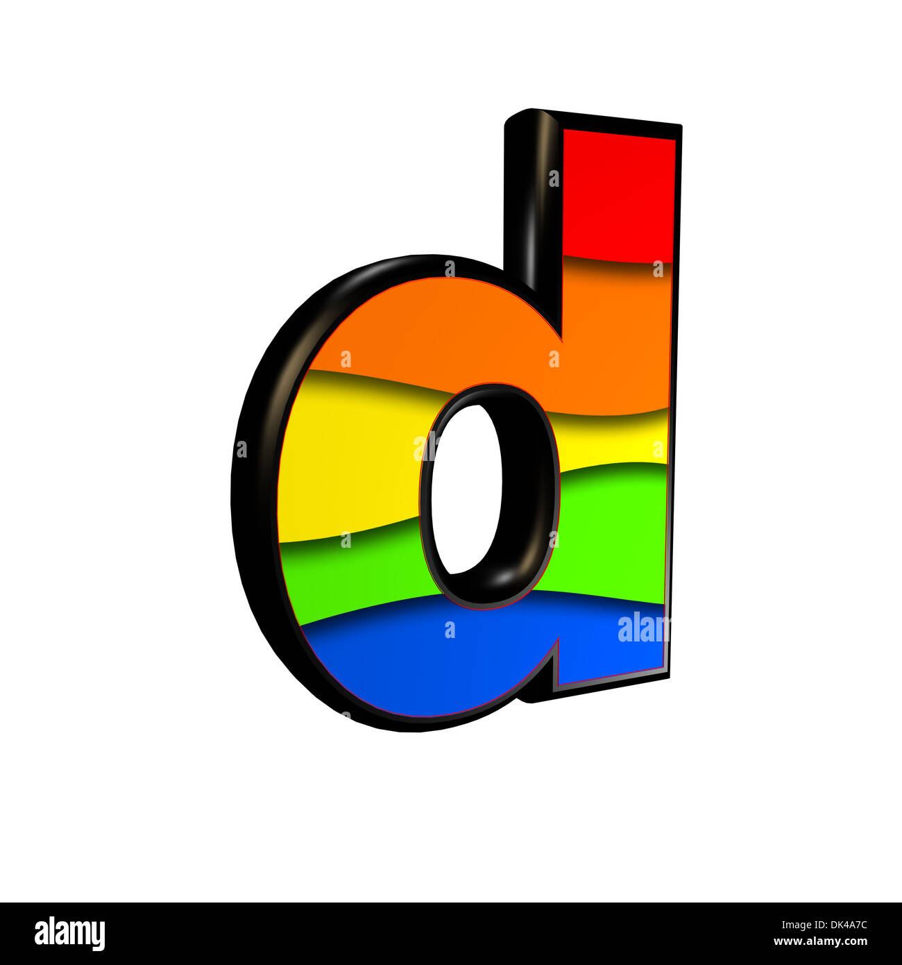 letter with rainbow texture - D Stock Photo - Alamy