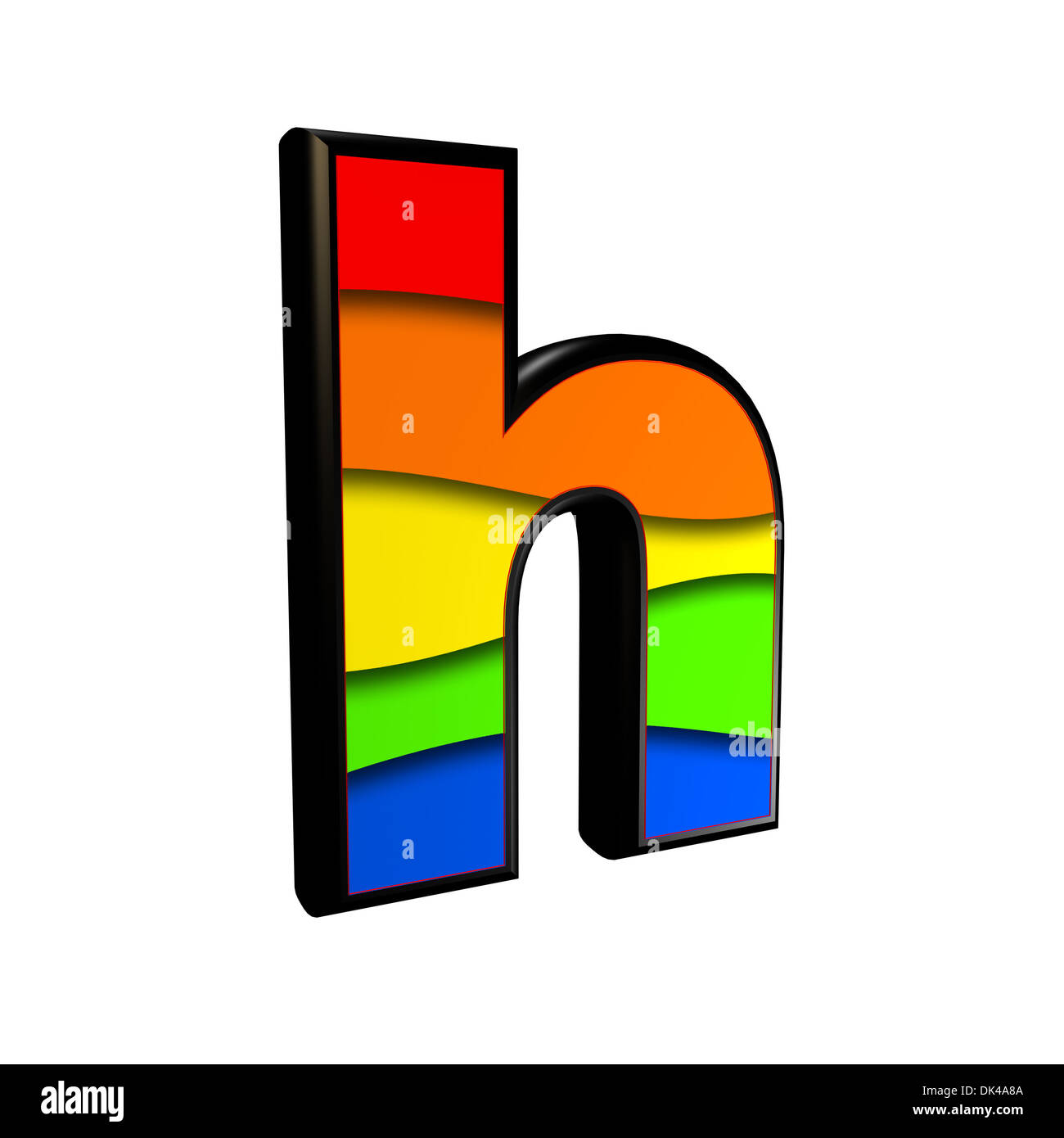 The Letter H In Rainbow Letter H Rainbow Color Pride Community Stock