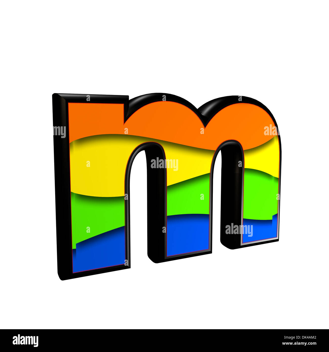 Rainbow font design letter m hi-res stock photography and images - Alamy