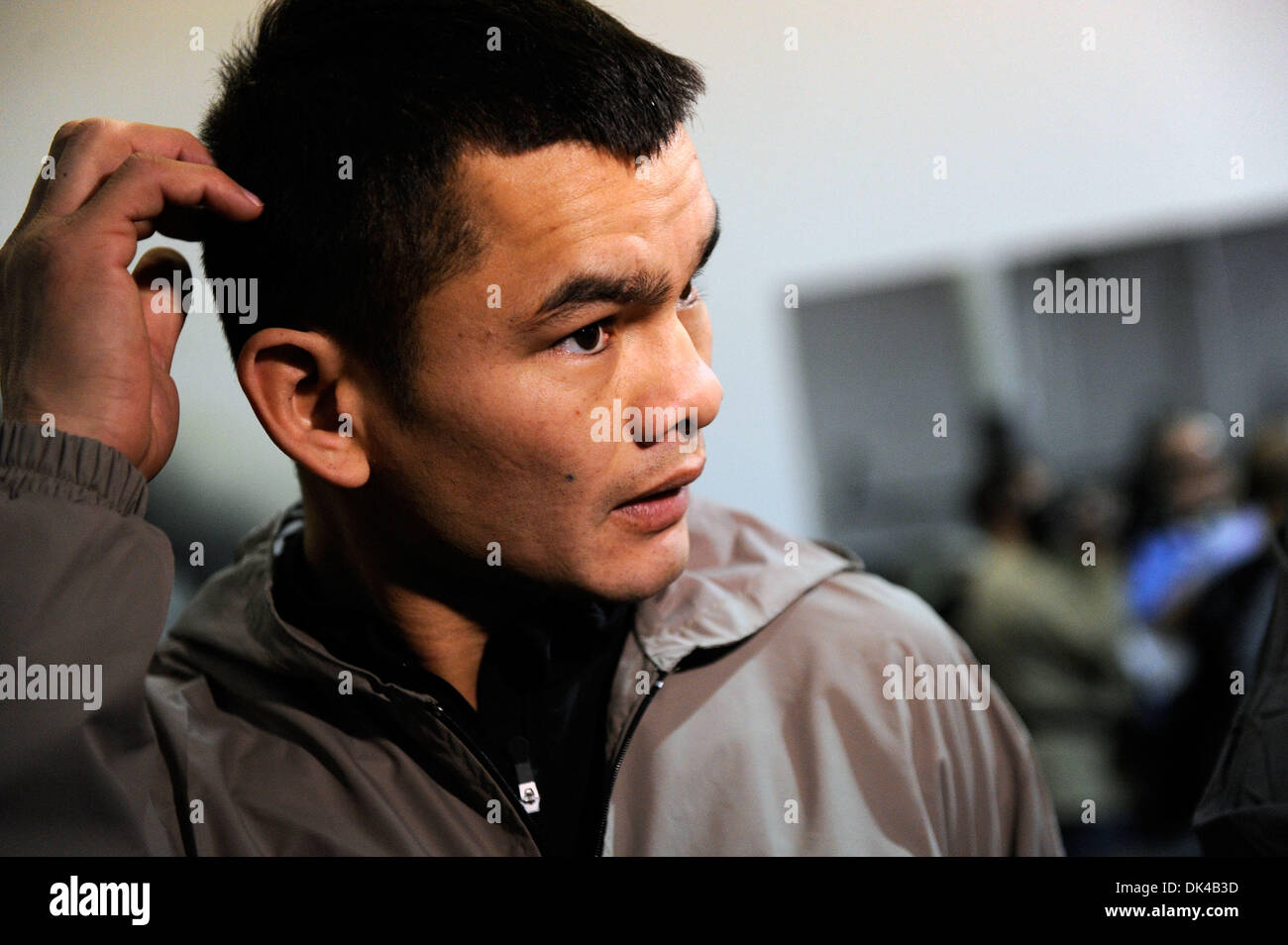 March 29, 2011 - Las Vegas, Nevada, USA - Boxer MARCOS MAIDANA appears ...