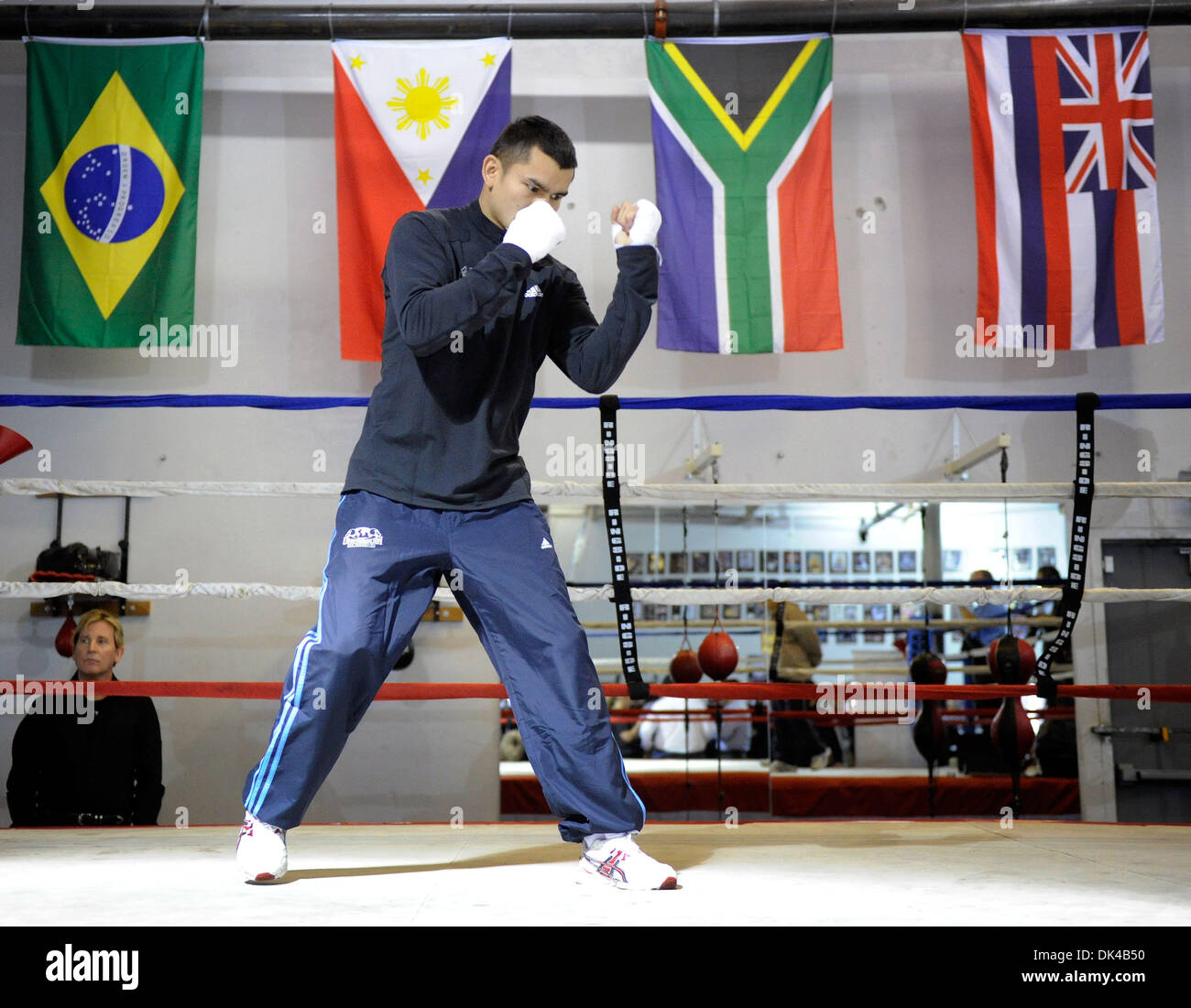 March 29, 2011 - Las Vegas, Nevada, USA - Boxer MARCOS MAIDANA appears ...