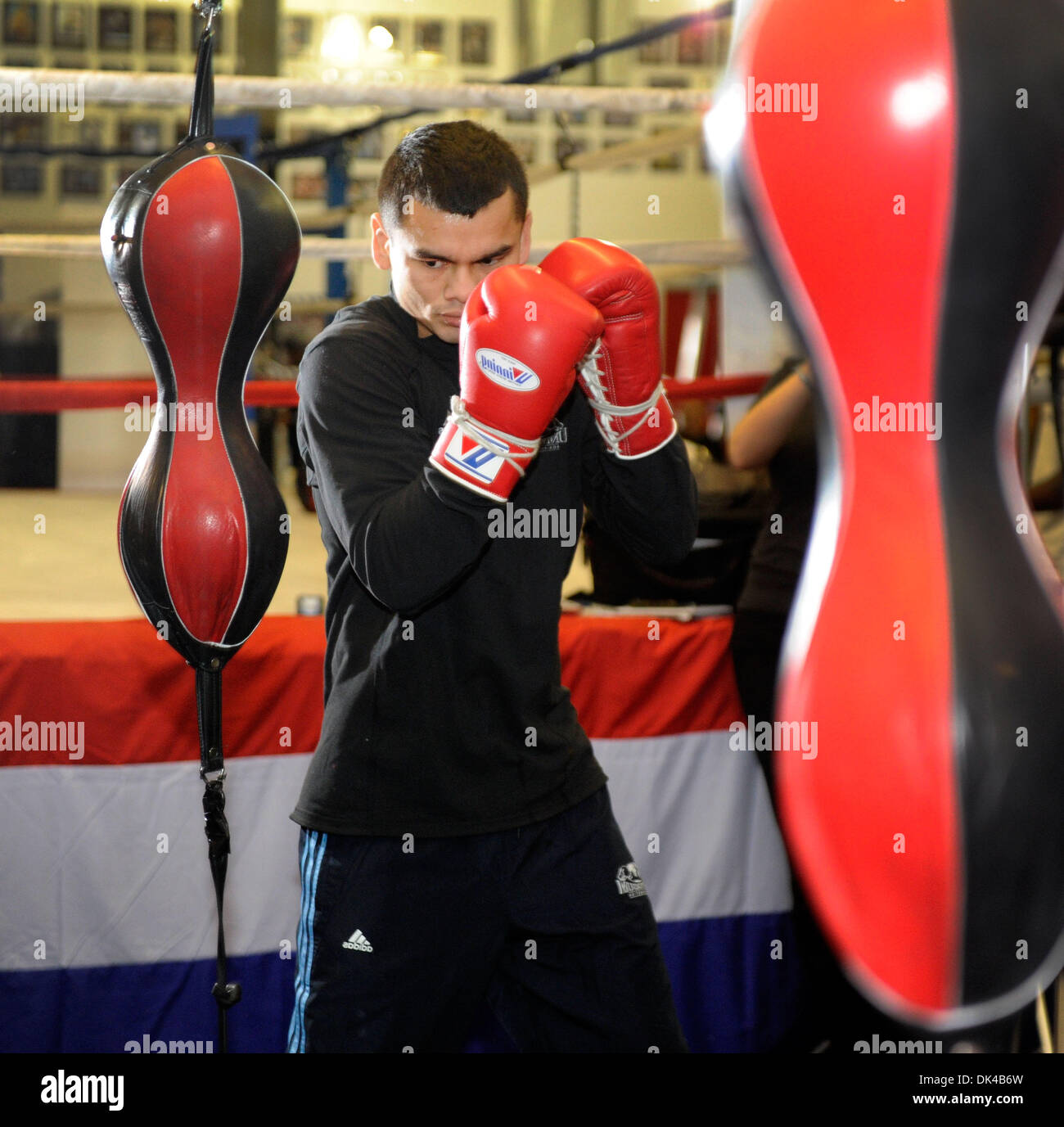 March 29, 2011 - Las Vegas, Nevada, USA - Boxer MARCOS MAIDANA appears ...