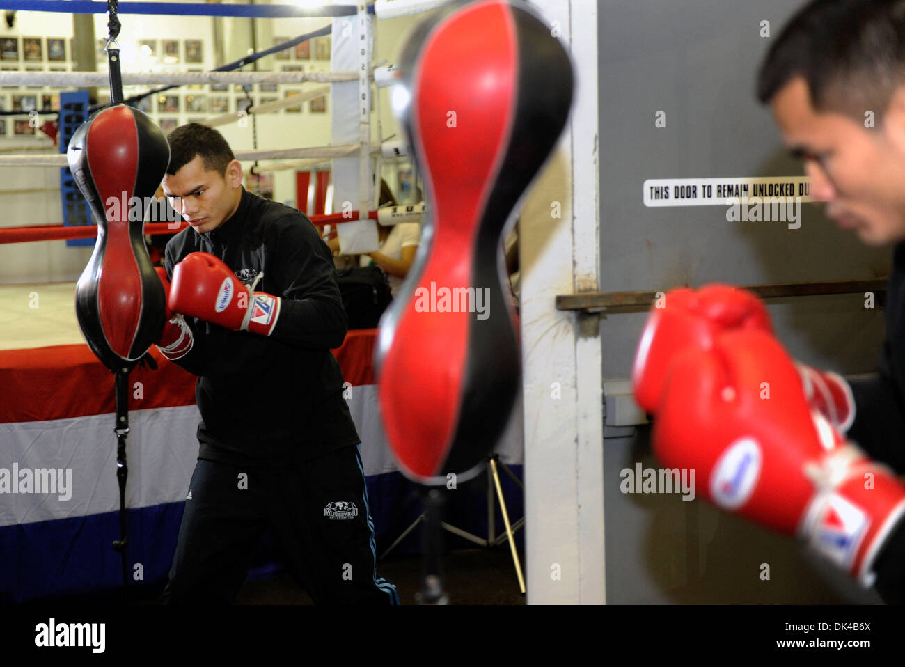 March 29, 2011 - Las Vegas, Nevada, USA - Boxer MARCOS MAIDANA appears ...