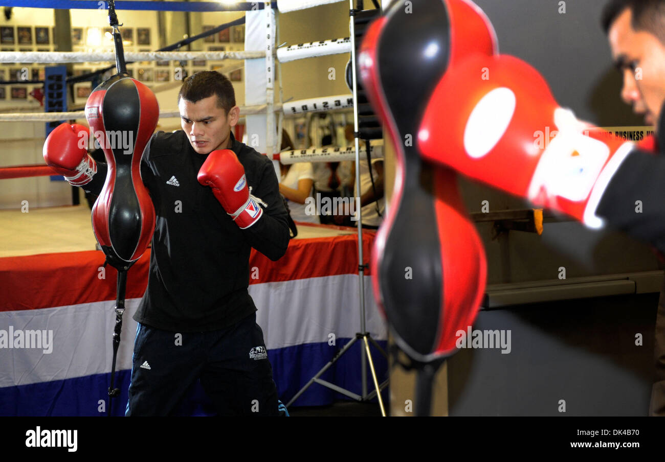 March 29, 2011 - Las Vegas, Nevada, USA - Boxer MARCOS MAIDANA appears ...