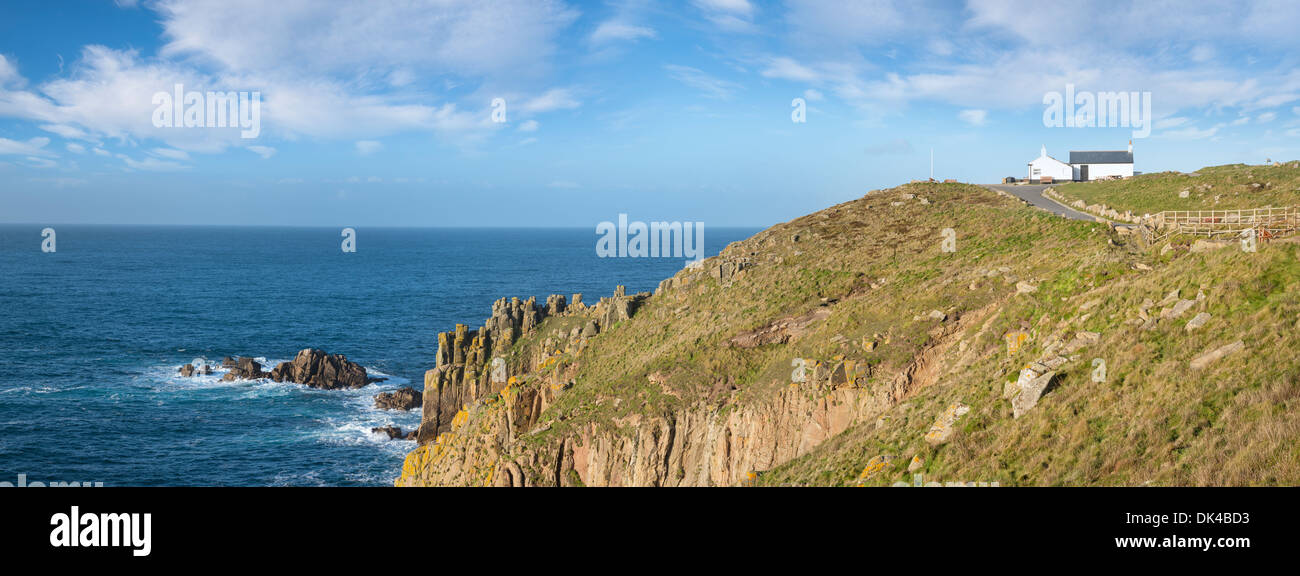 The cliffs at Lands End in Cornwall, the most westerly point in England ...