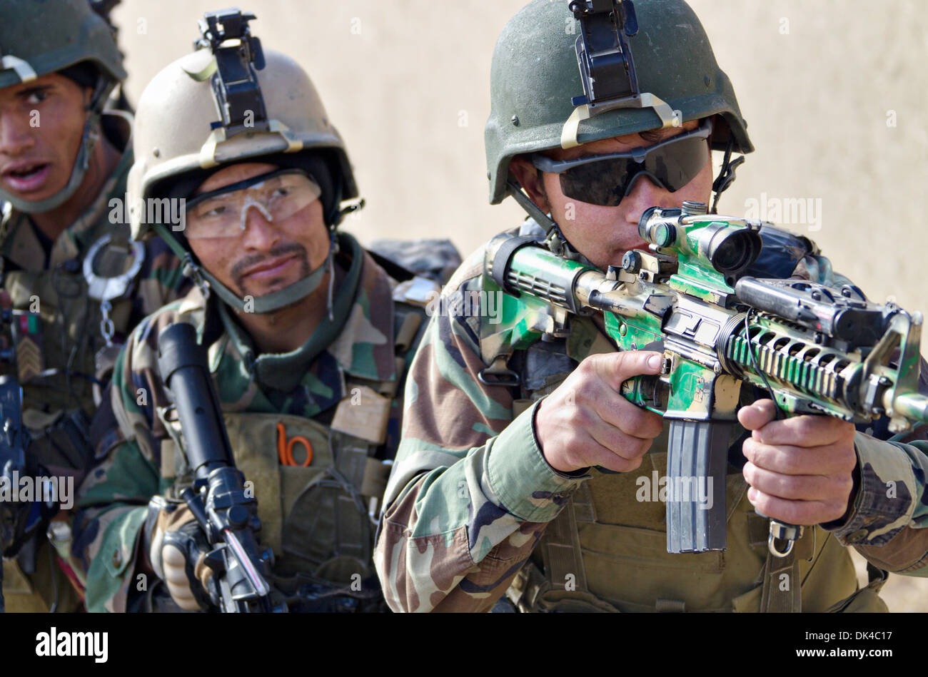 Afghan National Army Special Forces commandos with the 6th Special ...