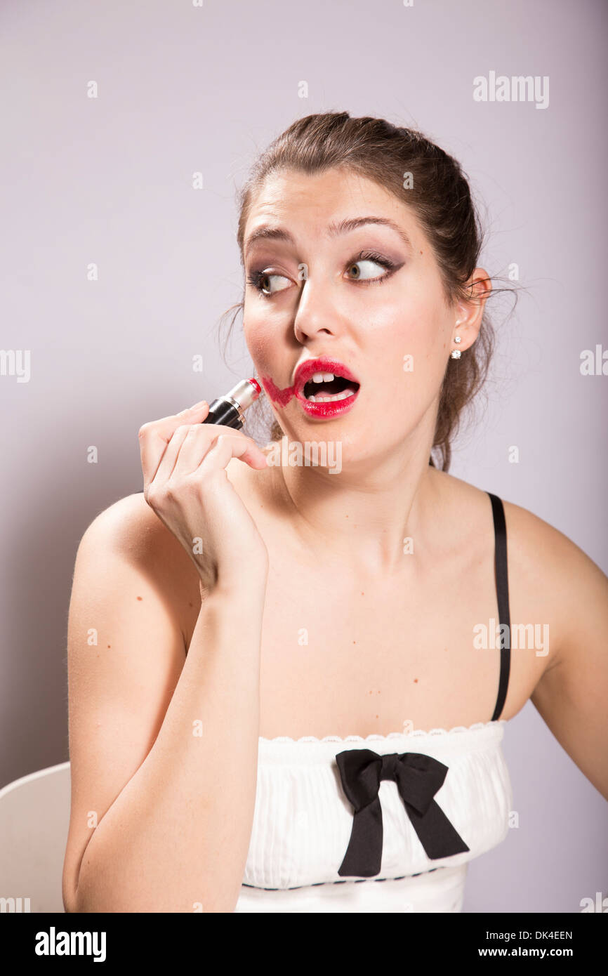 Face smearing hi-res stock photography and images - Alamy