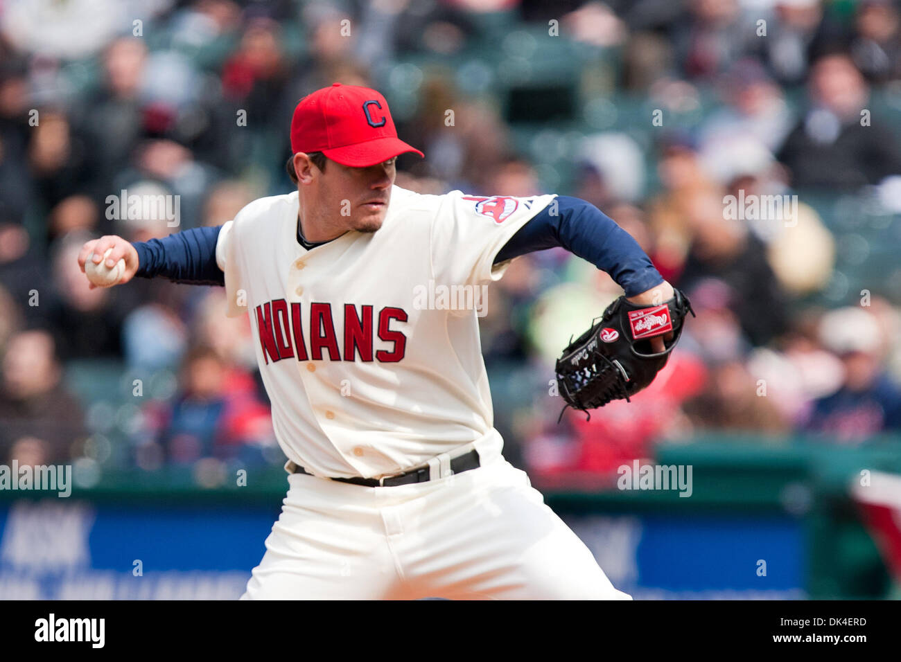 Apr. 2, 2011 - Cleveland, Ohio, U.S - Cleveland relief pitcher Chad ...