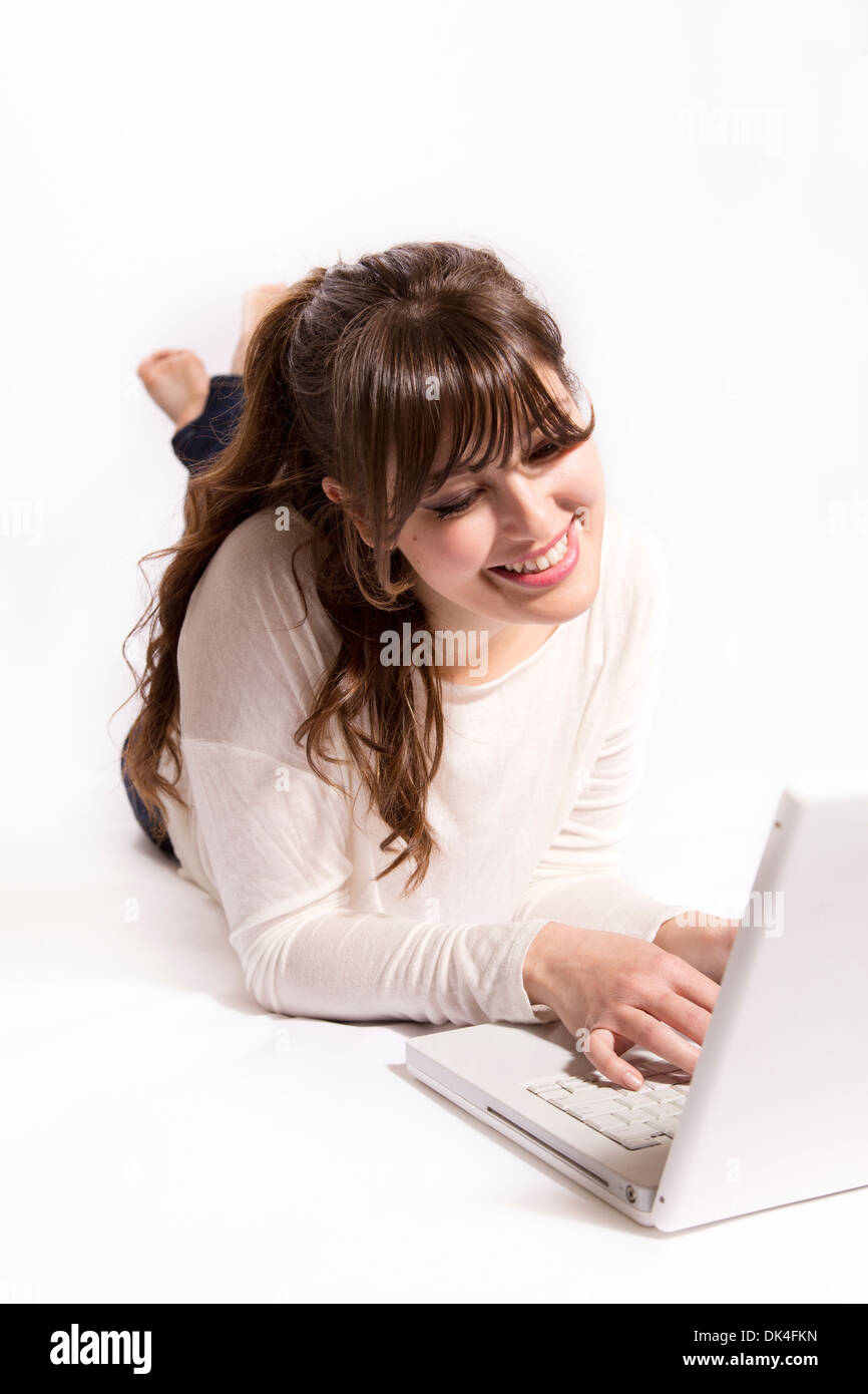 Woman lying on his lap Cut Out Stock Images & Pictures - Alamy