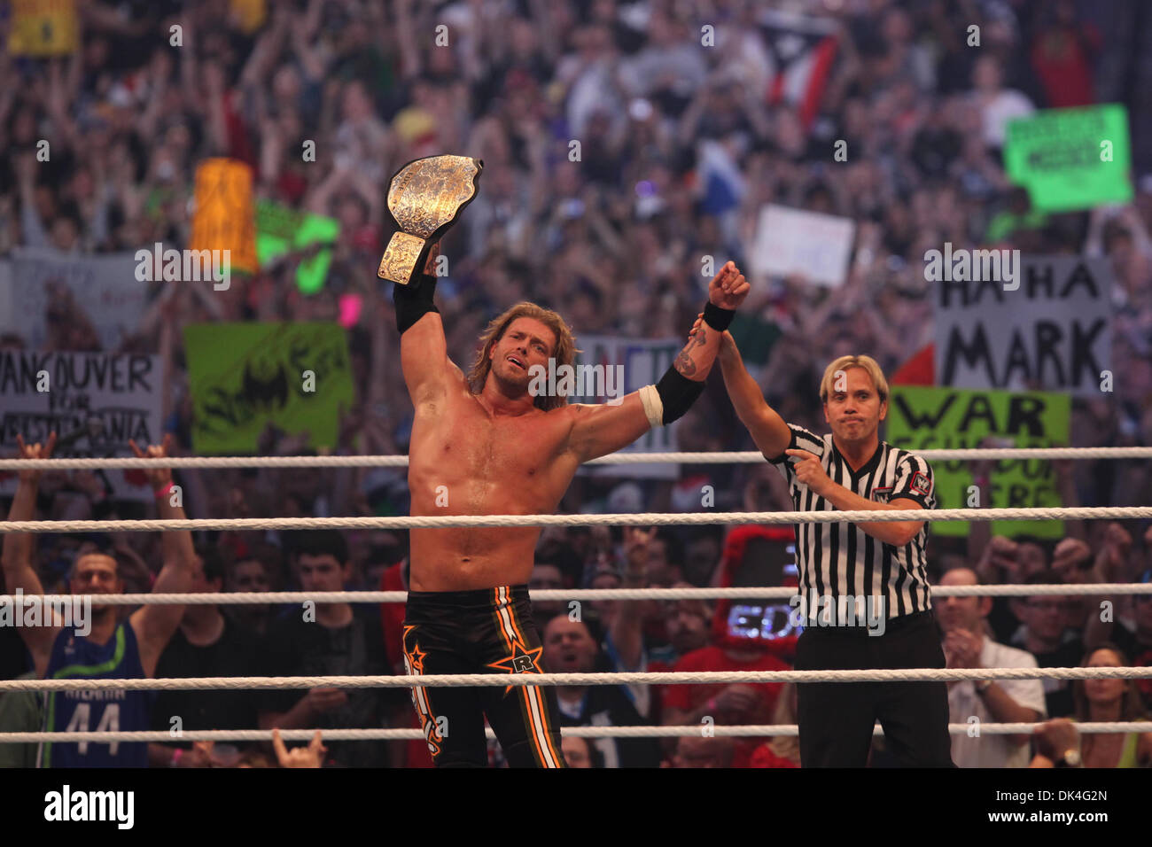 Apr 03, 2011 - Atlanta, Georgia, U.S. - Referee Charles Robinson raises ...