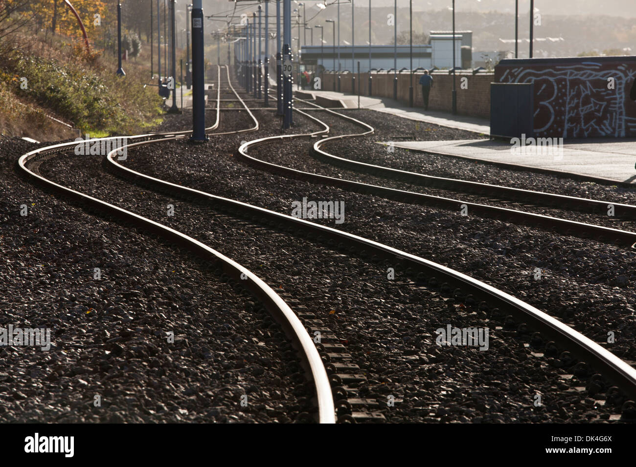 Sheffield tram track hi-res stock photography and images - Alamy