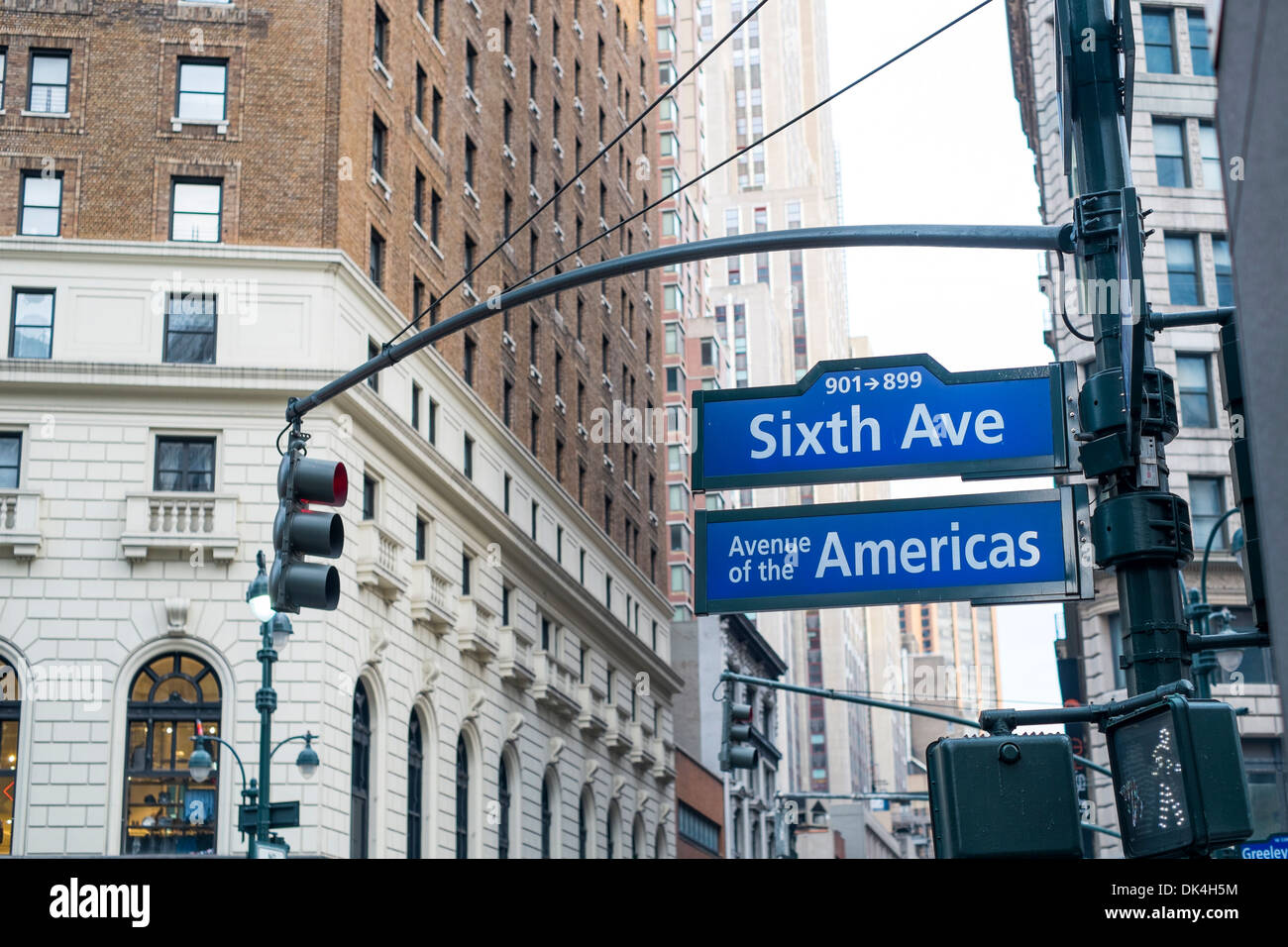 NEW YORK, US - NOVEMBER 23: Sixth Avenue and Avenue of the Americas ...