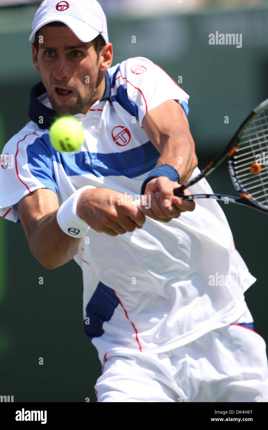 Apr. 3, 2011 - Kay Biscayne, Florida, U.S - No.2 Novak Djokovic (SRB ...