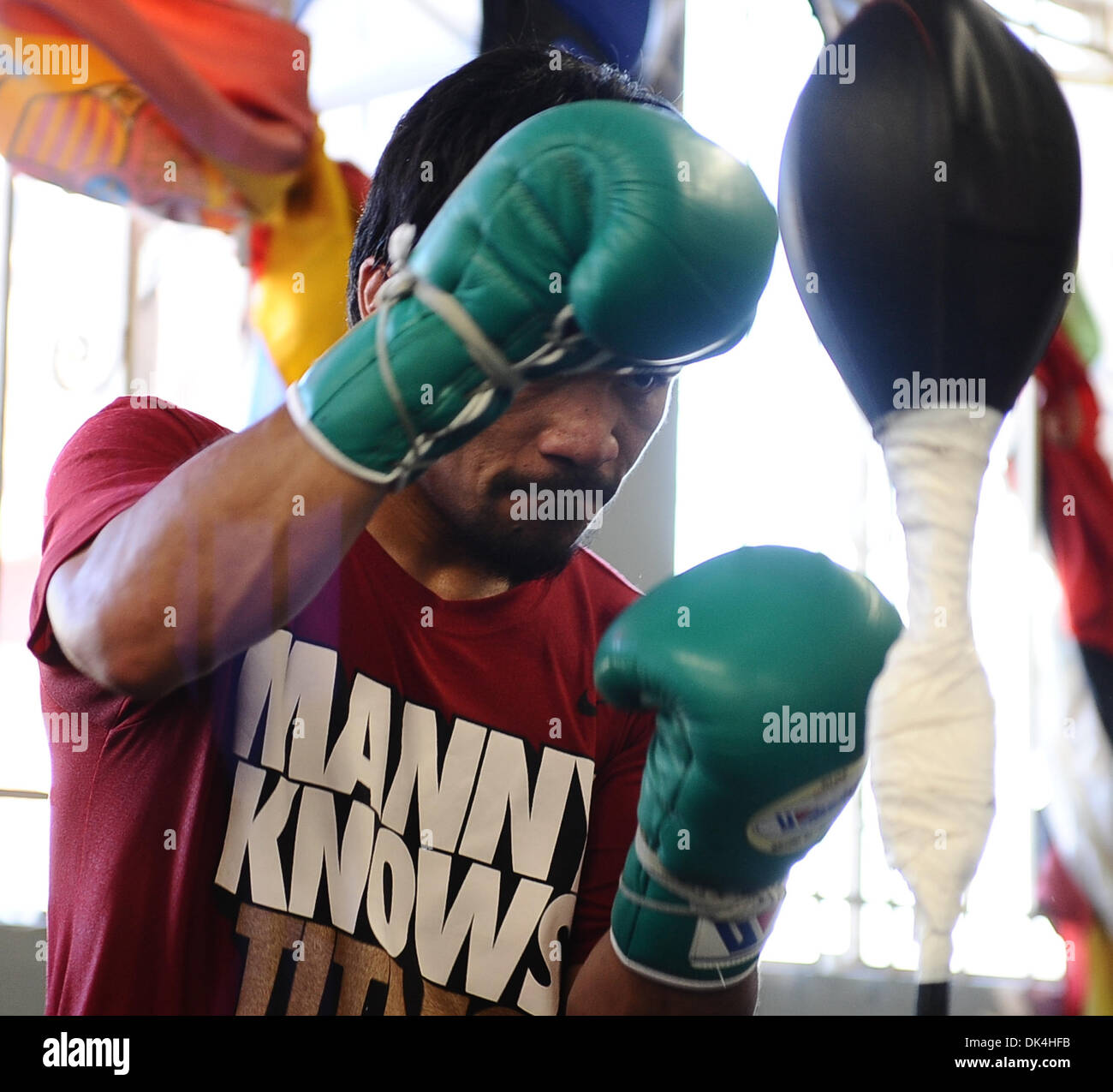 April 4,2011- Hollywood, California, USA.Manny Pacquiao started his ...