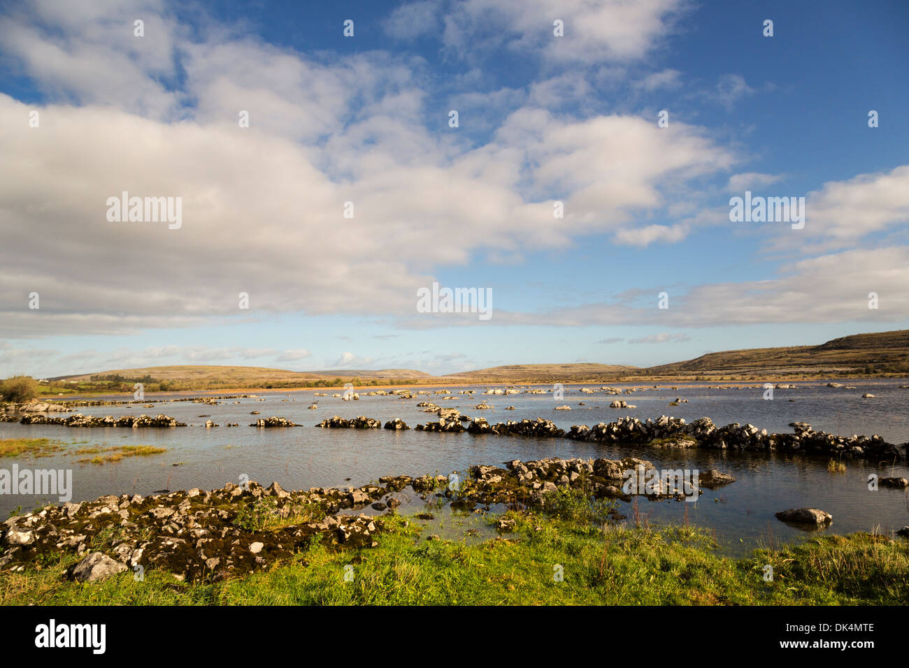 Carran Turlough, intermittent lake, Burren, Co. Clare, Ireland Stock ...
