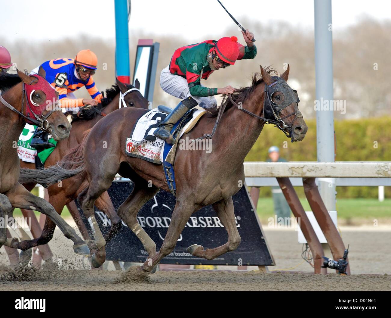 Apr. 9, 2011 - Ozone Park, New Yorl, U.S. - Toby's Corner, jockey Eddie ...