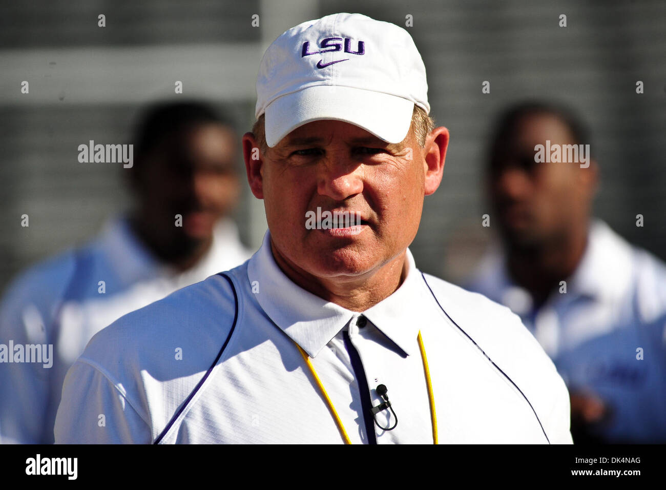 Apr. 9, 2011 - Baton Rouge, Louisiana, U.S - Les Miles, head coach of ...