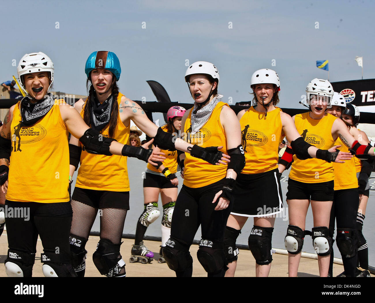 Apr. 9, 2011 - Fort Worth, Texas, U.S - The Gold Diggers roller derby ...