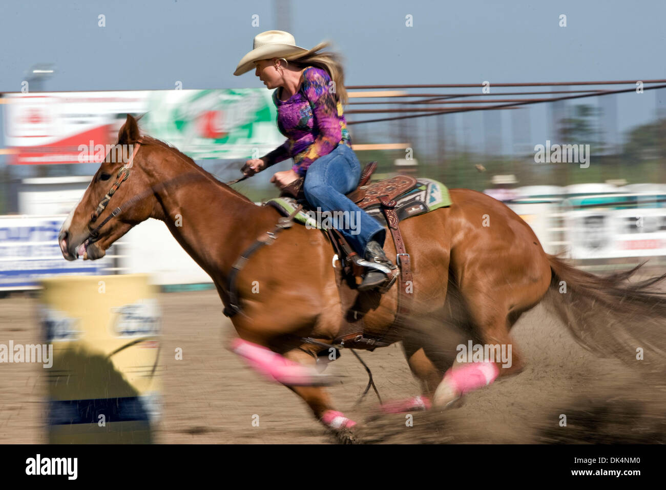 Apr. 9, 2011 - Oakdale, California, U.S. - Barrel racer COURTNEY ...