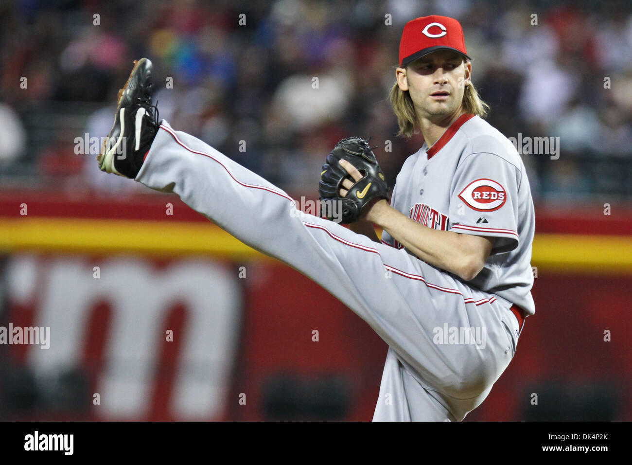 Apr. 9, 2011 - Phoenix, Arizona, U.S - Cincinnati Reds' pitcher Bronson ...
