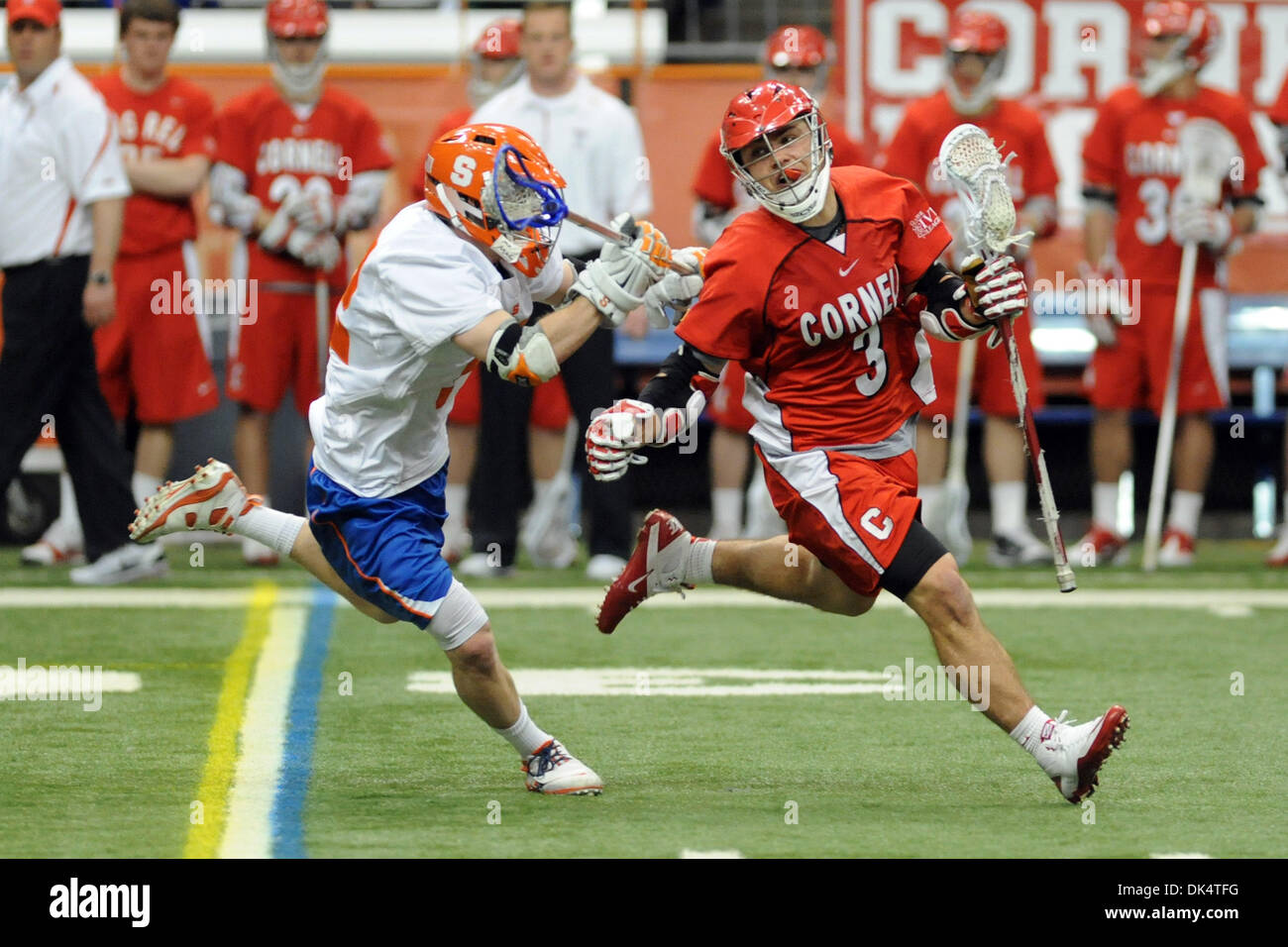 Apr. 13, 2011 - Syracuse, New York, U.S - Cornell Big Red attackman Rob ...