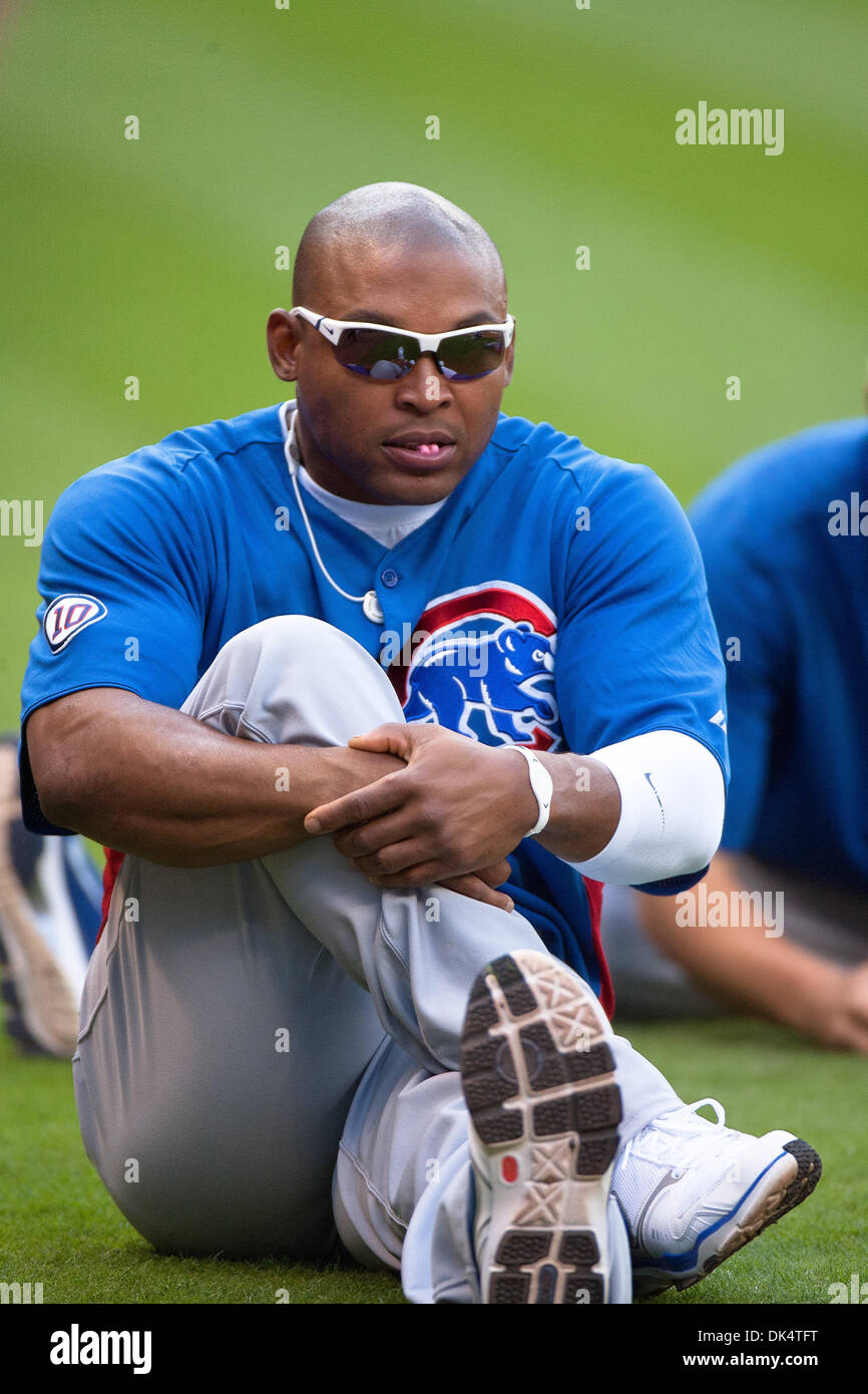 Apr. 13, 2011 - Houston, Texas, U.S - Chicago Cubs Outfielder Marlon ...