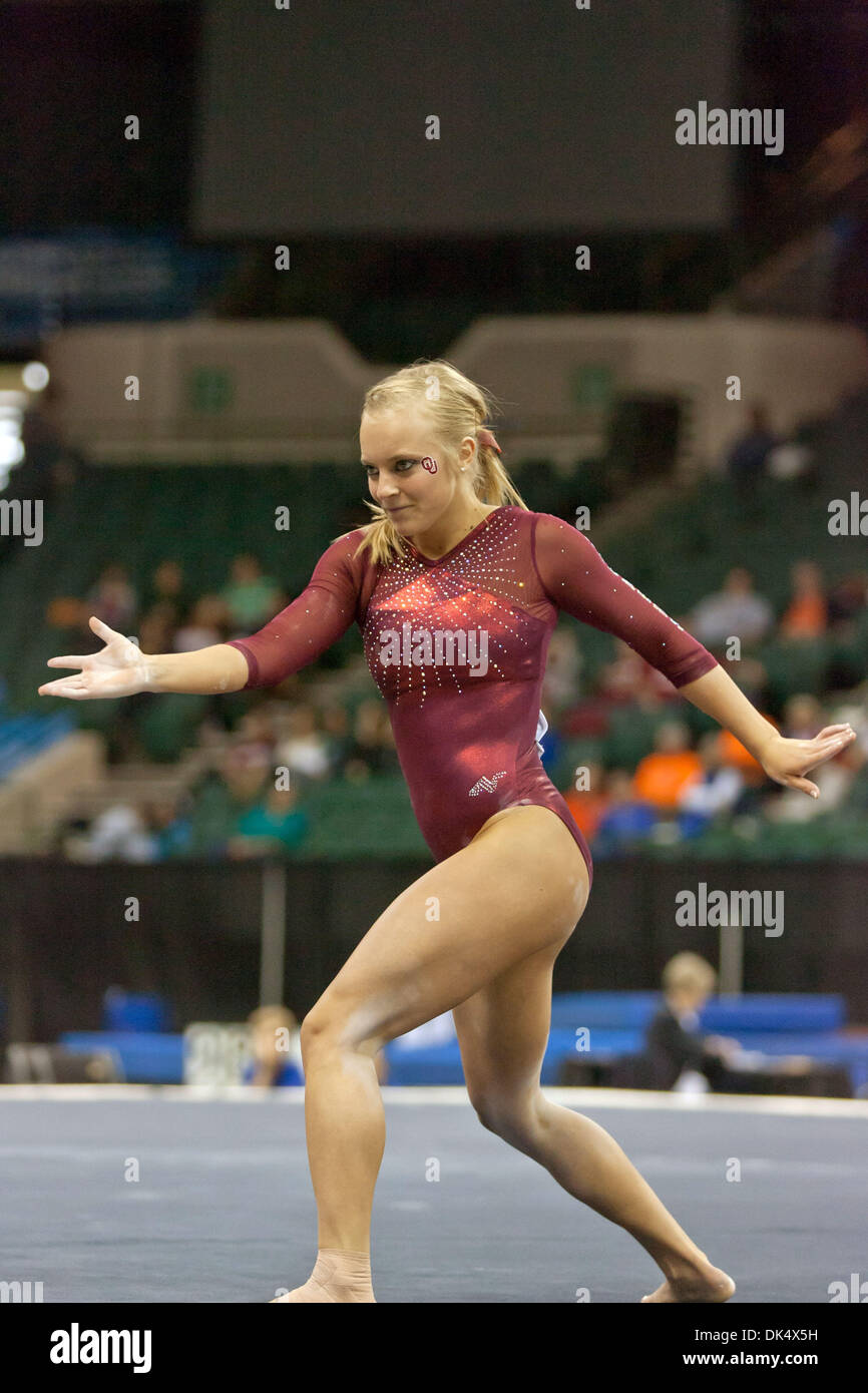 Apr. 15, 2011 - Cleveland, Ohio, U.S - Kayla Nowak of Oklahoma competes ...