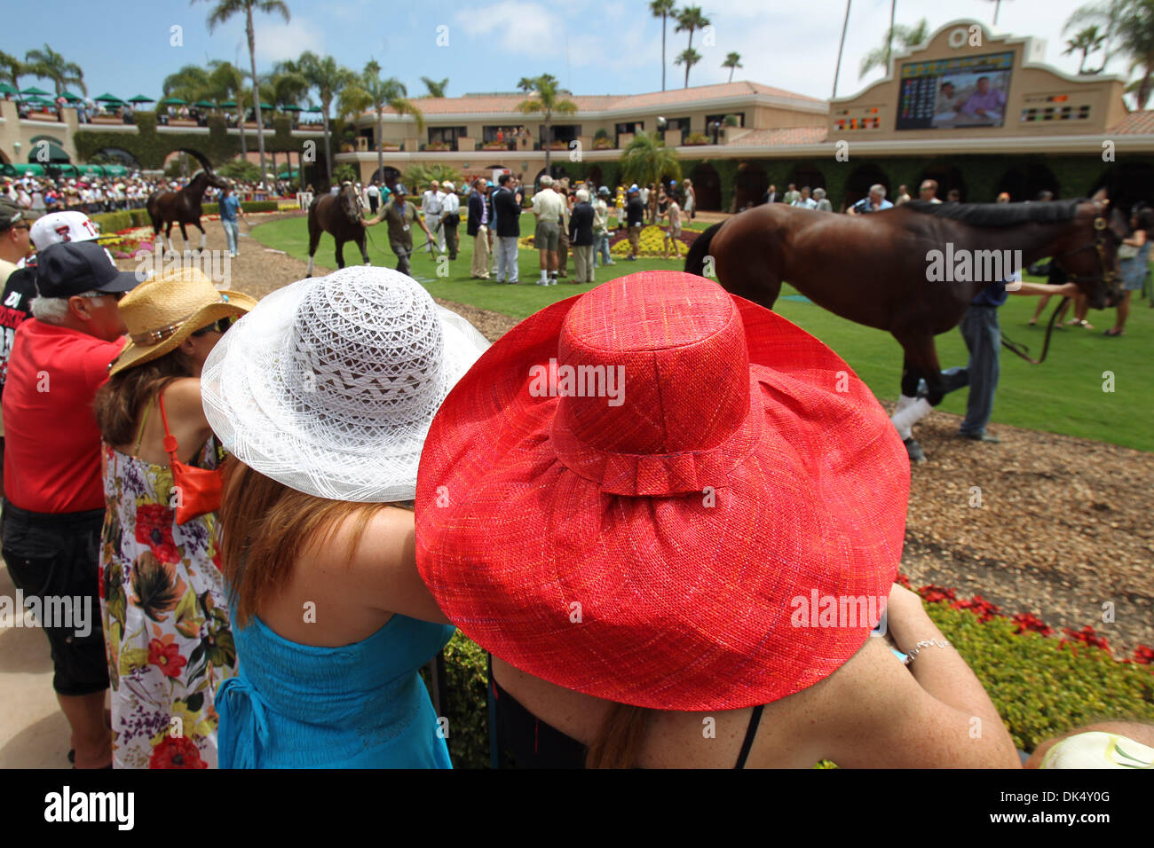 July 20, 2011 - Del Mar, California, U.S. - Horses in the first race ...