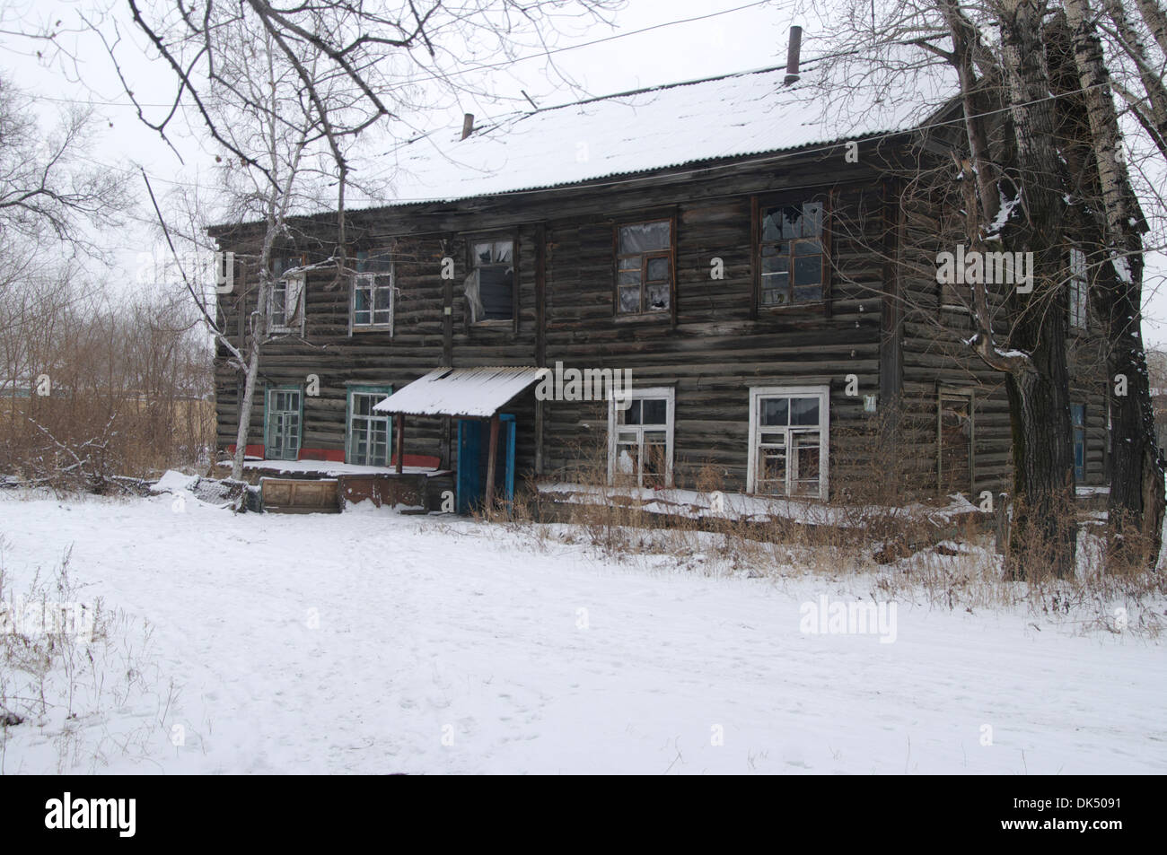 Old Russian wooden house Stock Photo - Alamy