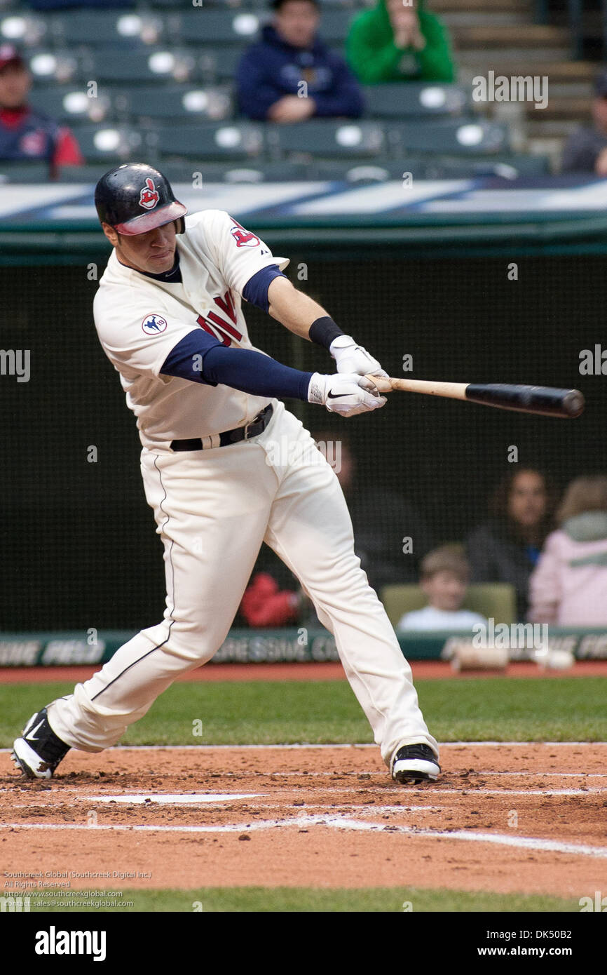 Apr. 16, 2011 - Cleveland, Ohio, U.S - Cleveland Indians first baseman ...