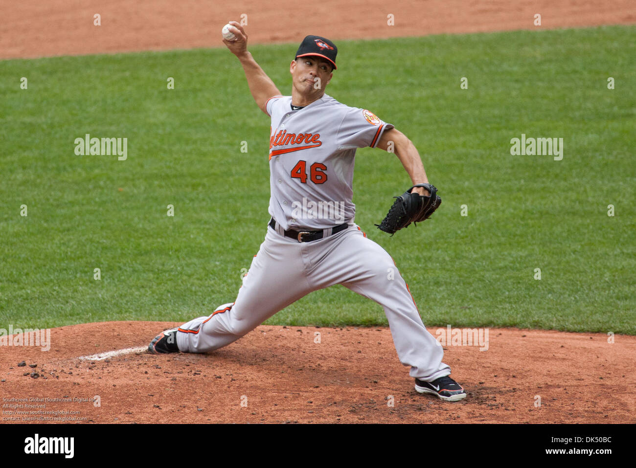 Apr. 16, 2011 - Cleveland, Ohio, U.S - Baltimore Orioles starting ...