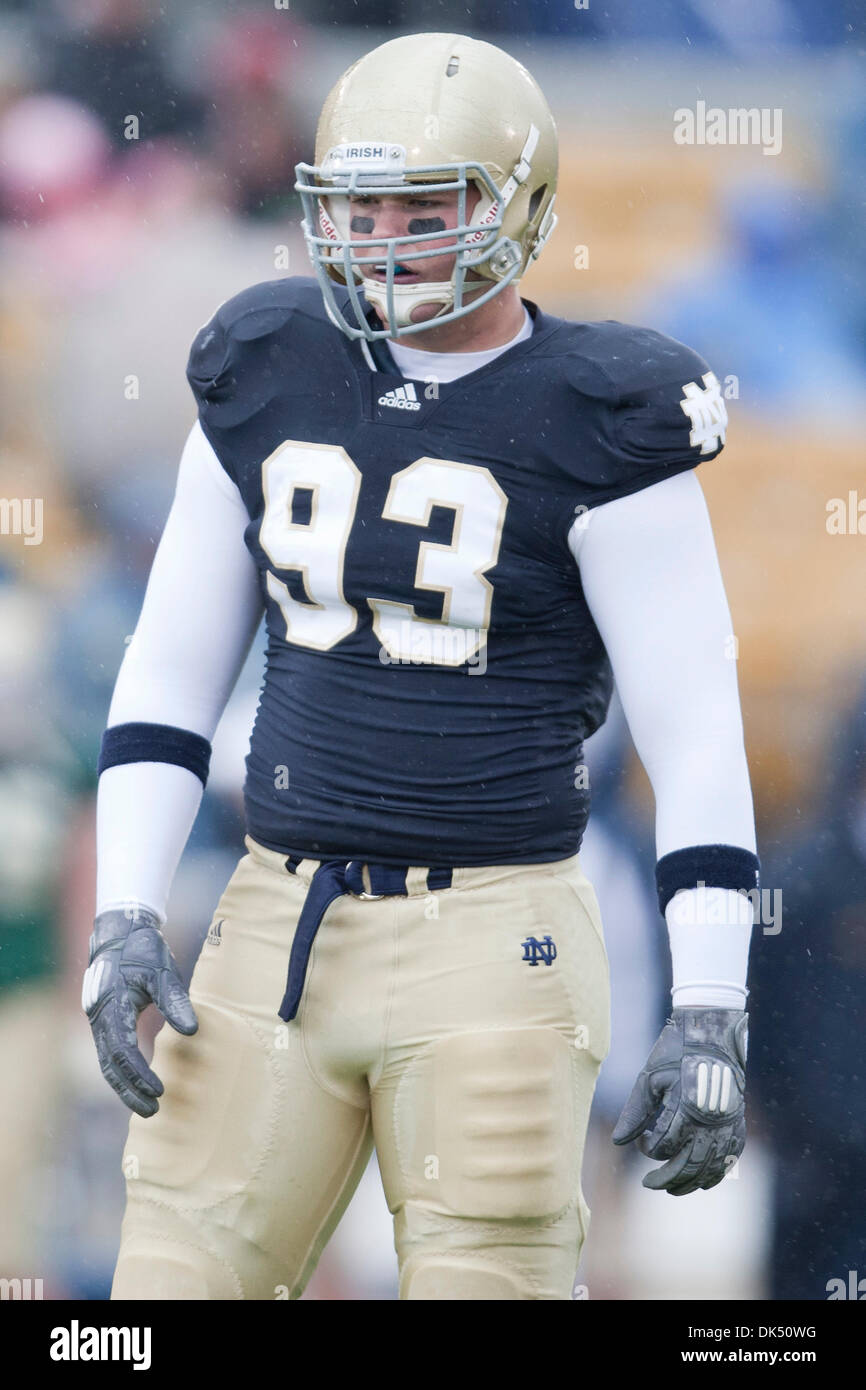 Apr. 16, 2011 - South Bend, Indiana, U.S - Notre Dame defensive end ...