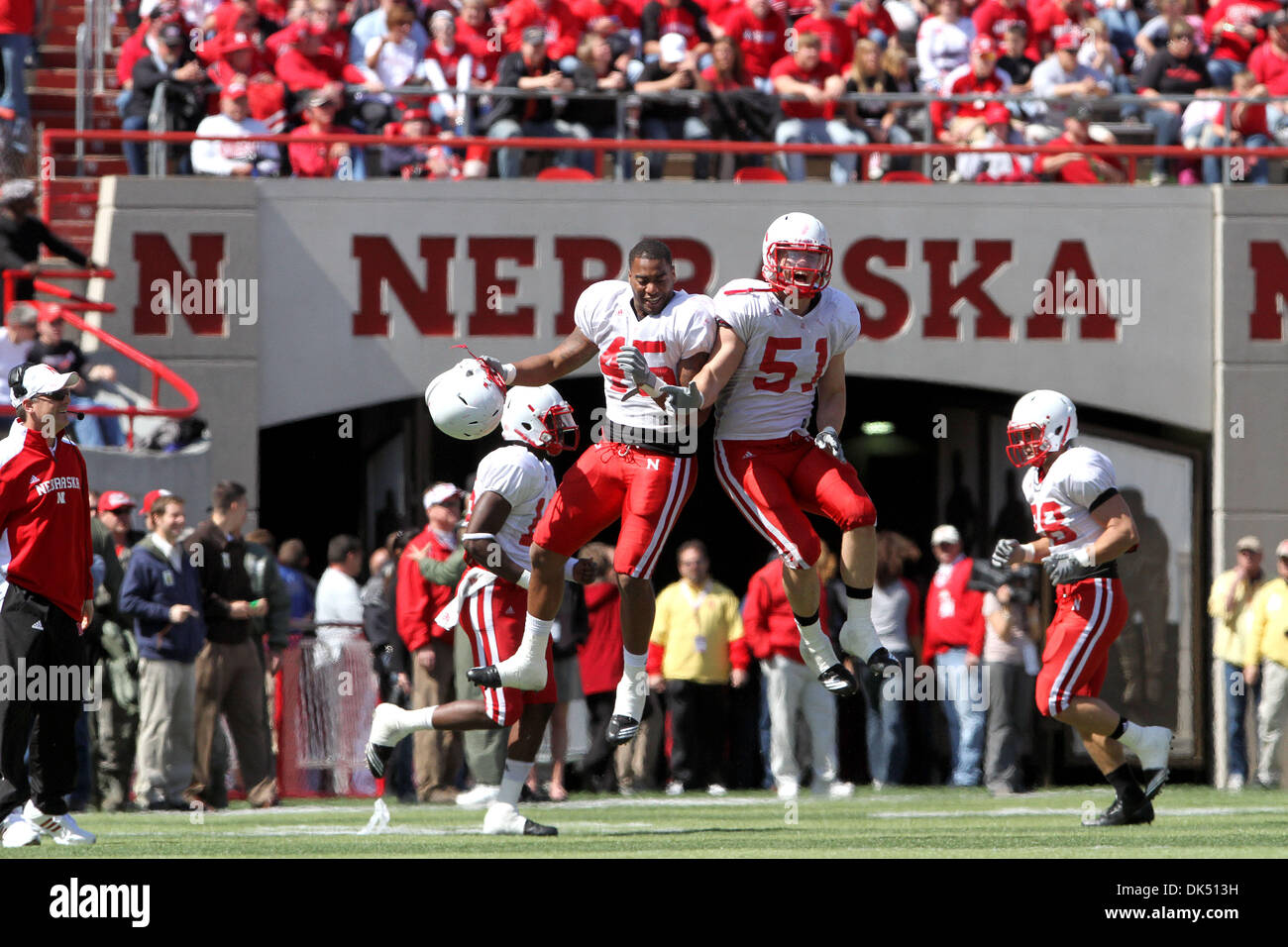 Apr. 16, 2011 - Lincoln, Nebraska, U.S - Nebraska's ALONZO WHALEY (45 ...