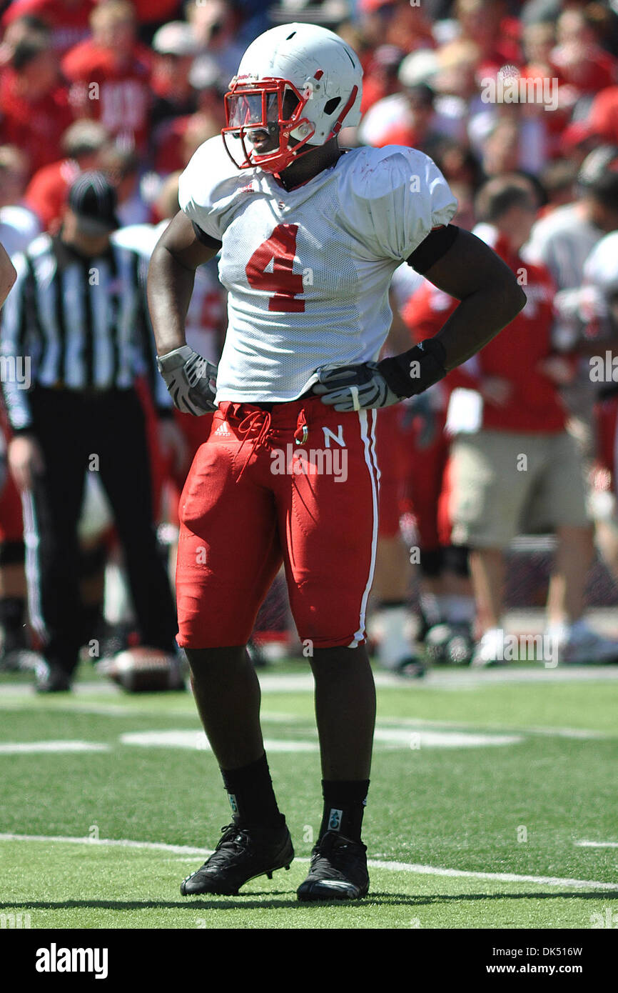Apr. 16, 2011 - Lincoln, Nebraska, U.S - Lavonte David (#4) had three ...
