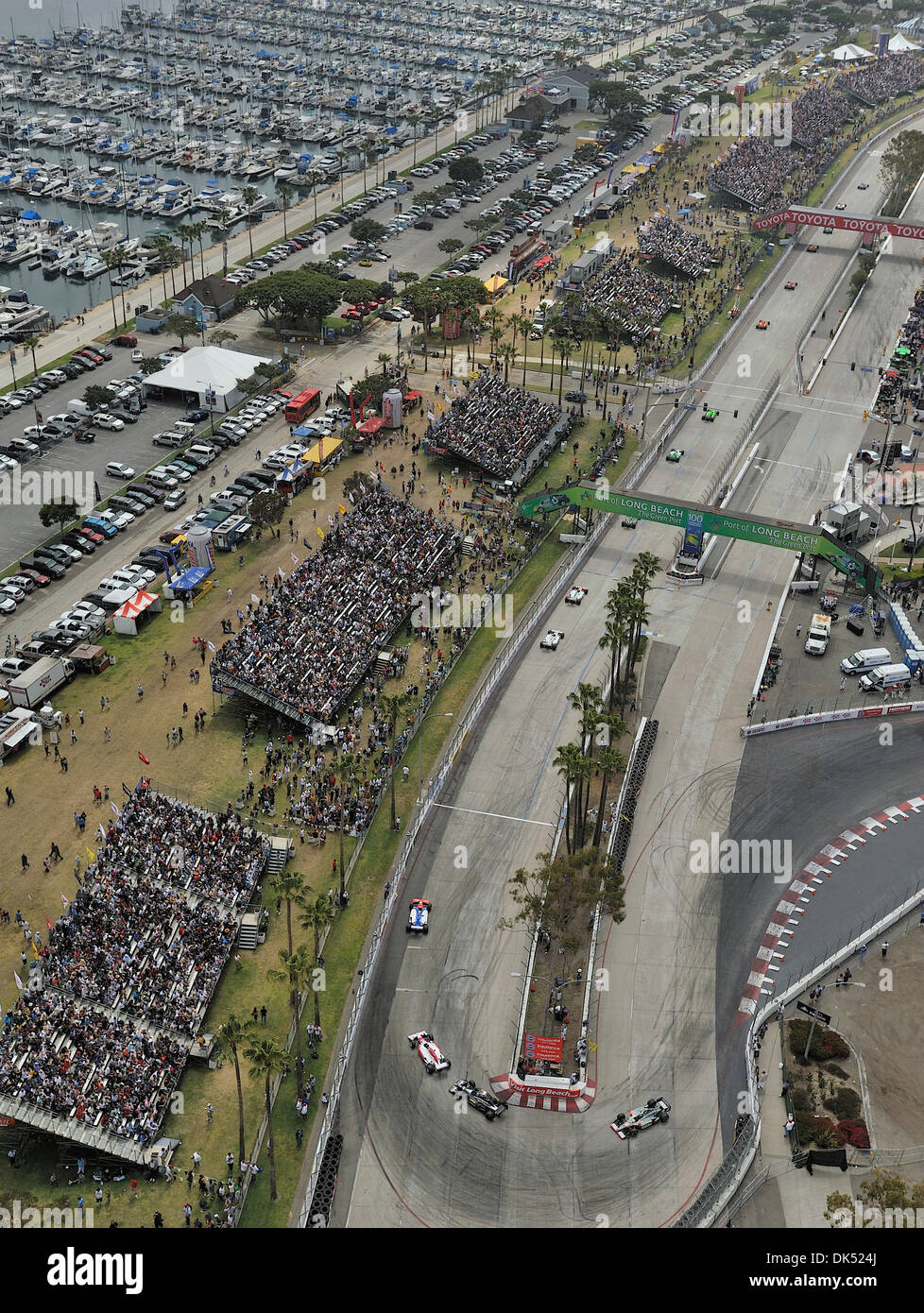 Race car turn aerial hi-res stock photography and images - Alamy