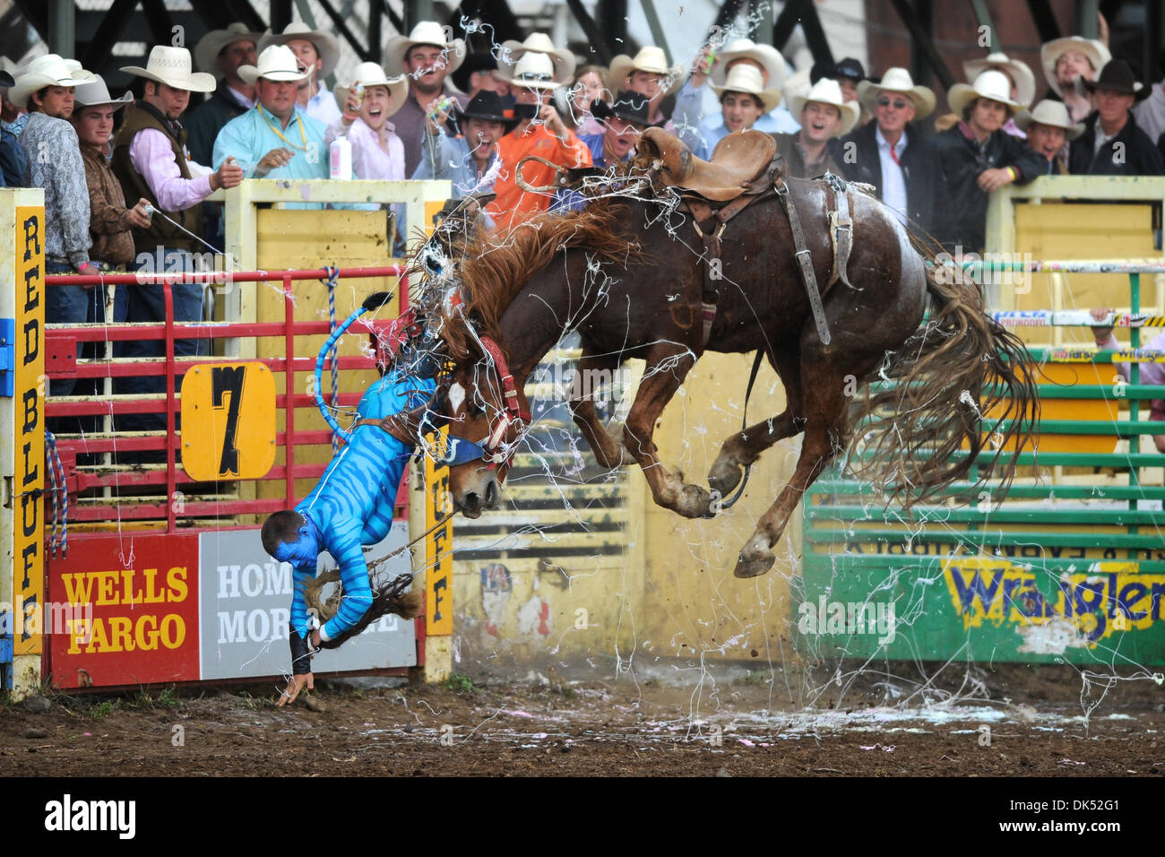 Apr. 17, 2011 - Red Bluff, California, U.S - Saddle bronc rider Heith ...