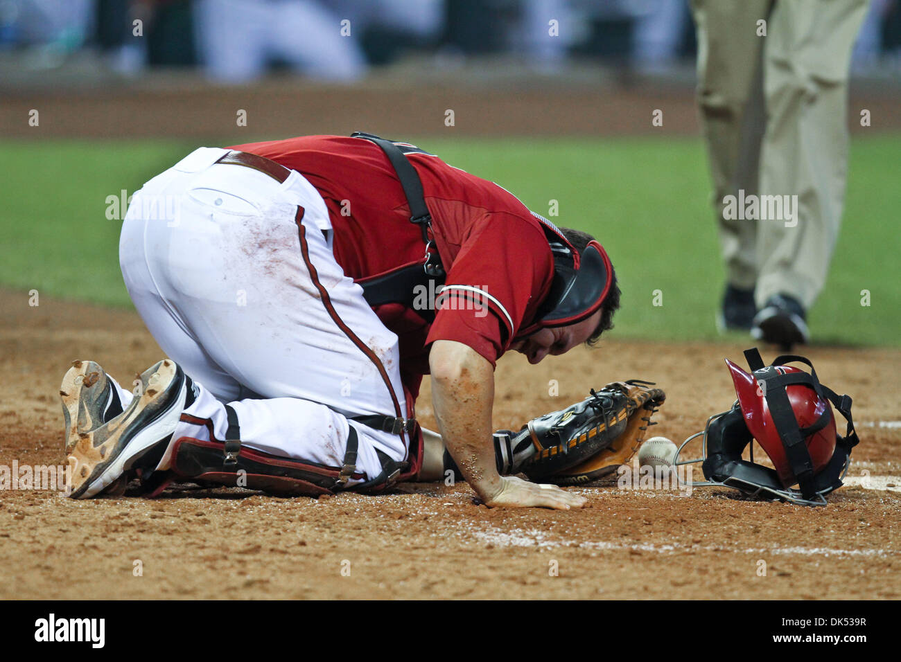 Apr. 17, 2011 - Phoenix, Arizona, U.S - Arizona Diamondbacks catcher ...