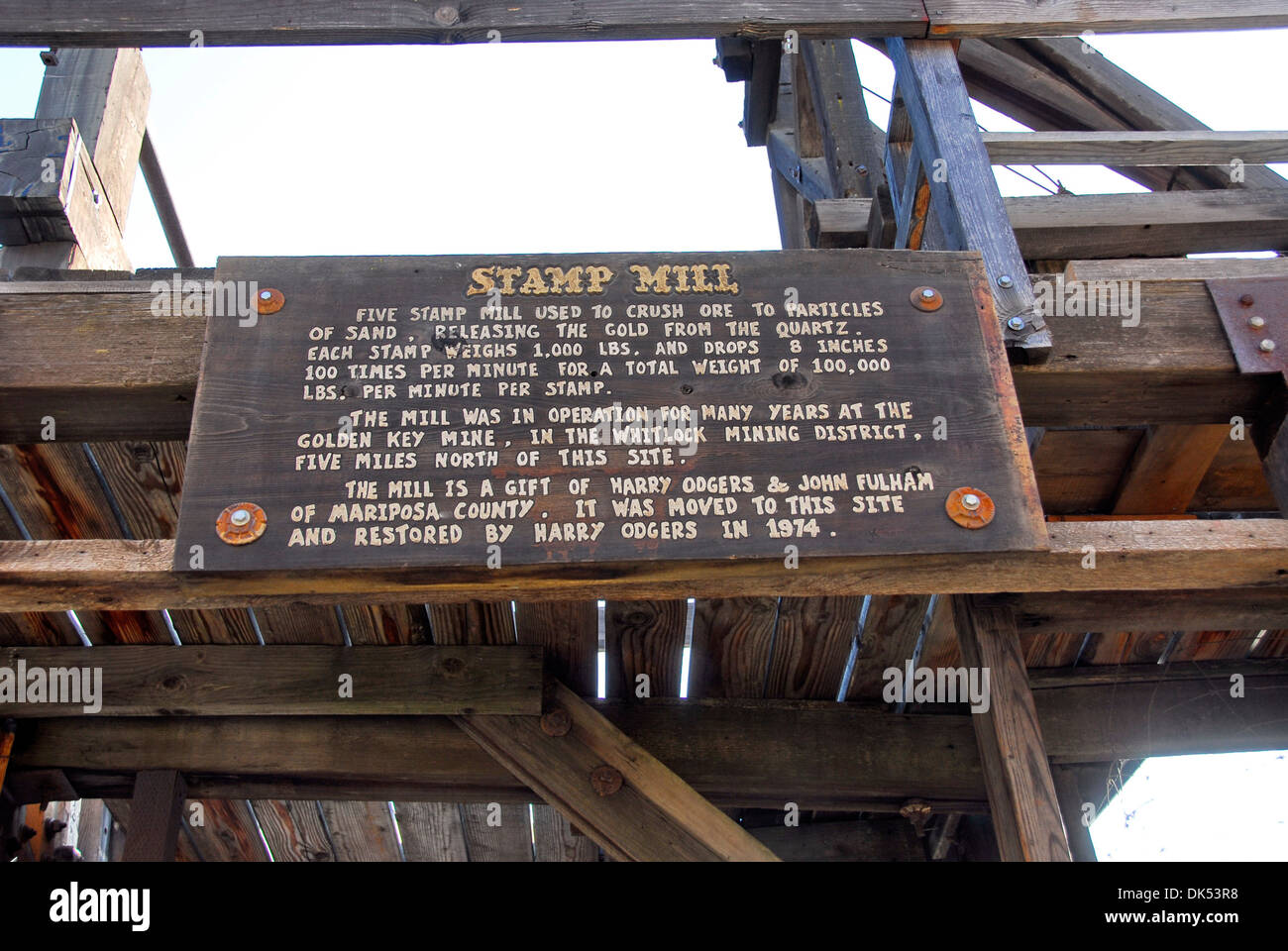 Stamp Mill in the gold mining town of Mariposa, California, gateway to ...