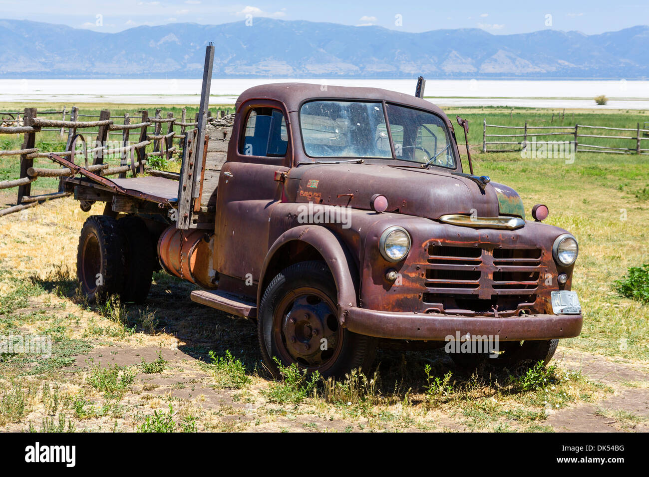 Old truck at the Fielding Garr Ranch, Antelope Island, Antelope Island ...