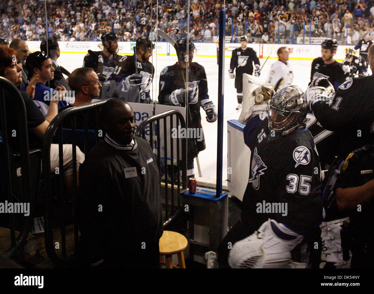 Apr 20, 2011 - Tampa, Florida, U.S. - Tampa Bay Lightning goalie DWAYNE ...