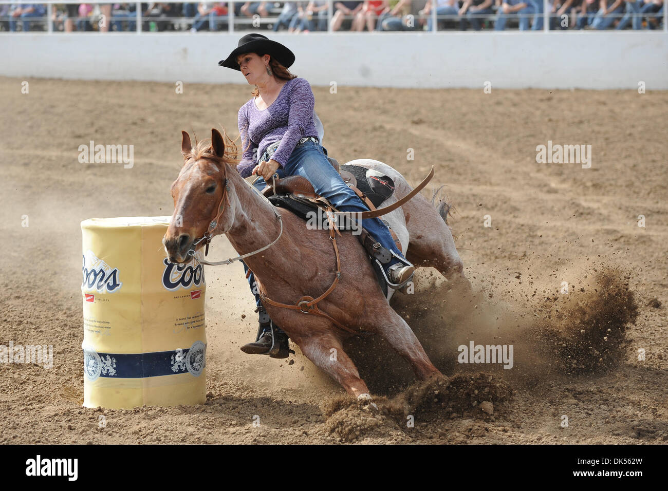 Apr. 23, 2011 - Clovis, California, U.S - Barrel racer Jennifer Dyer of ...