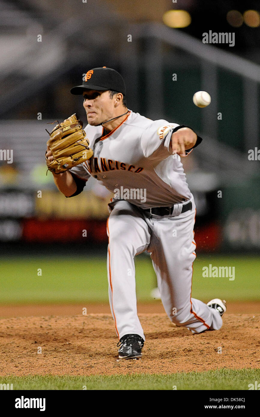 Apr. 27, 2011 - Pittsburgh, PENNSYLVANNIA, U.S - San Francisco Giants relief pitcher Javier ...