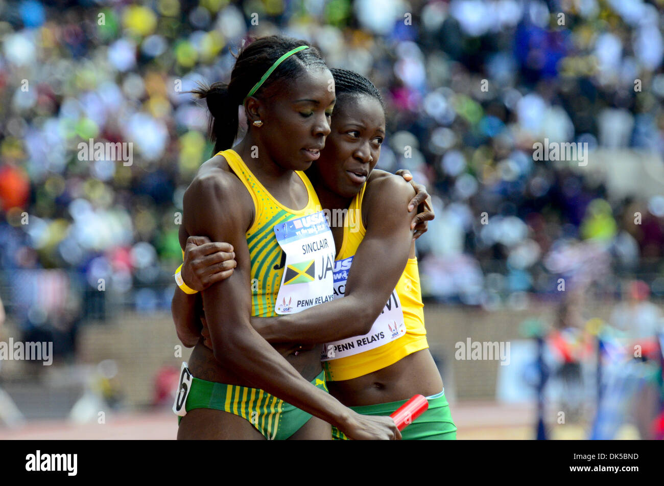 April 30, 2011 - KENIA SINCLAIR and SIMONE FACEY celebrate after ...