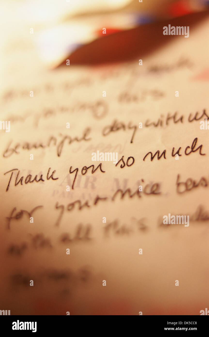 Thank you Letter Stock Photo - Alamy